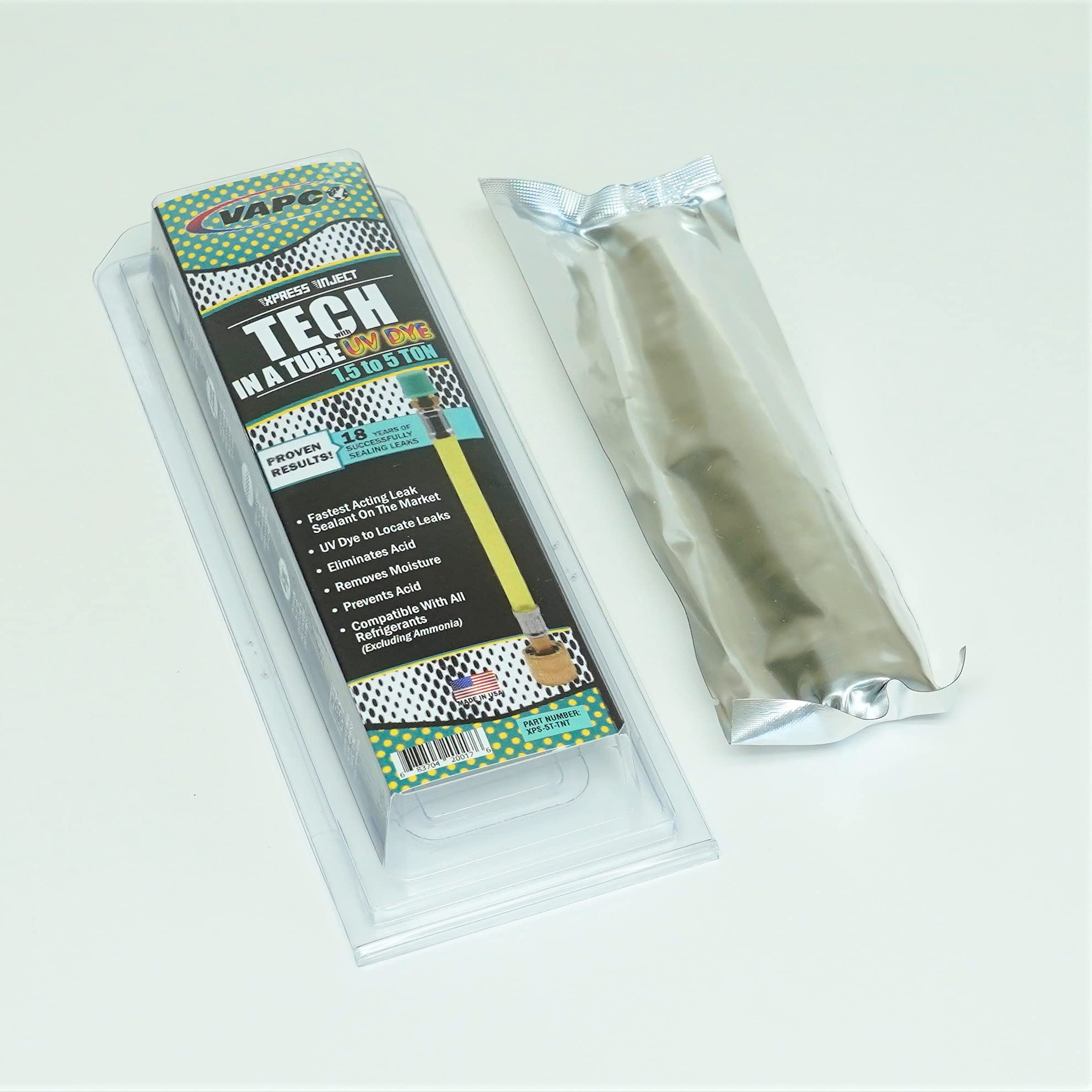 Buy Vapco XPS-5T-TNT Tech in a Tube Refrigerant Leak Sealant and ...