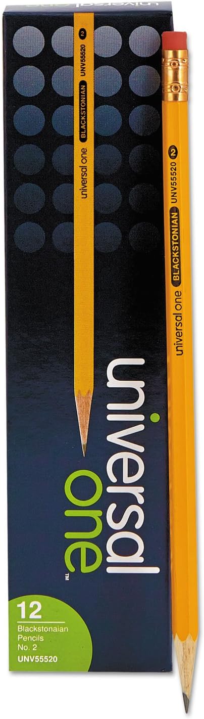 Amazon.com : Universal Deluxe Blackstonian Pencil, Hb (#2), Black Lead ...