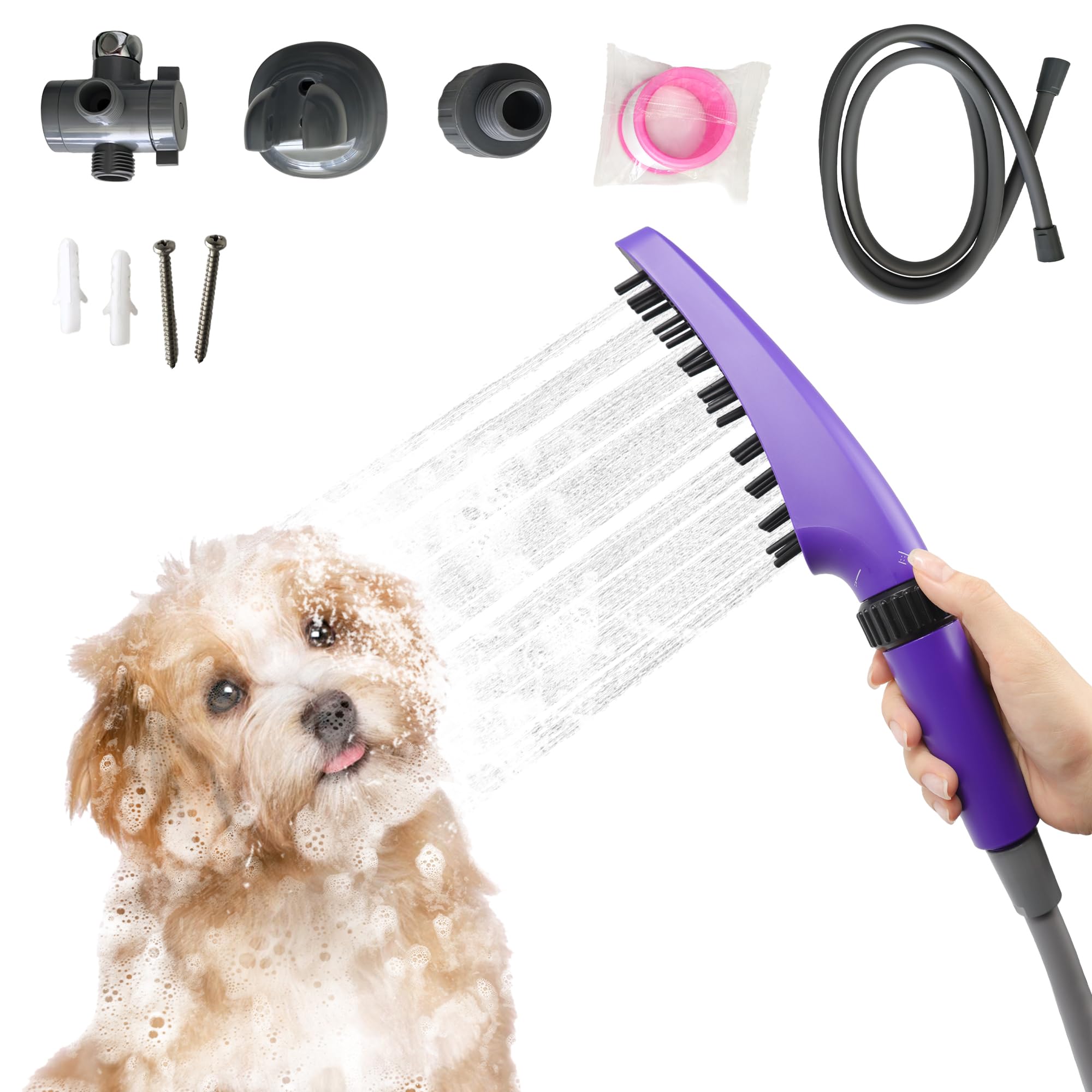 Amazon.com: Dog Shower Head, 4 Modes Dog Washing Shower Attachment, Dog ...