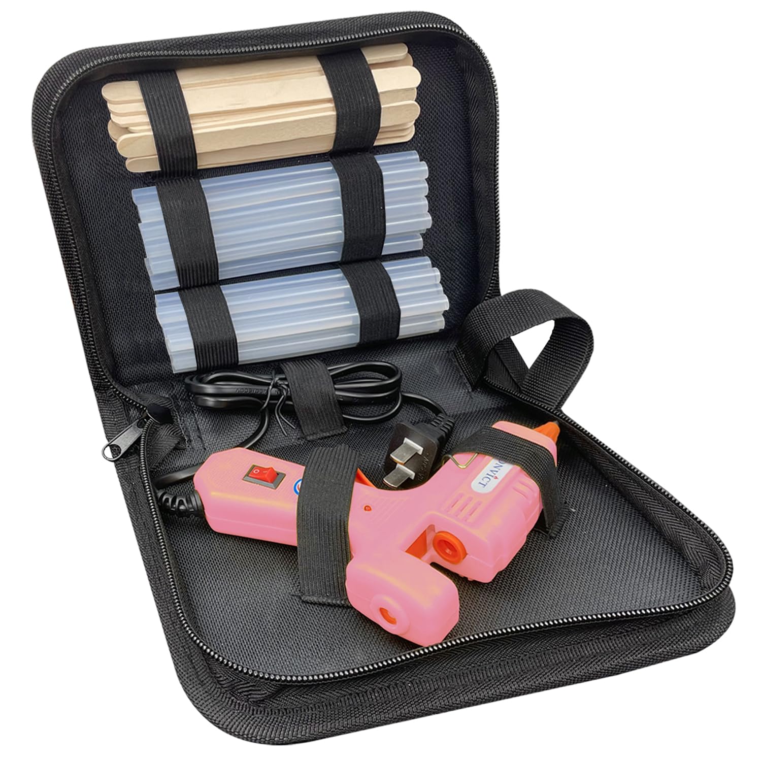 Amazon.com: MONVICT Hot Glue Gun Kit, Mini Pink Glue Gun with Carrying ...