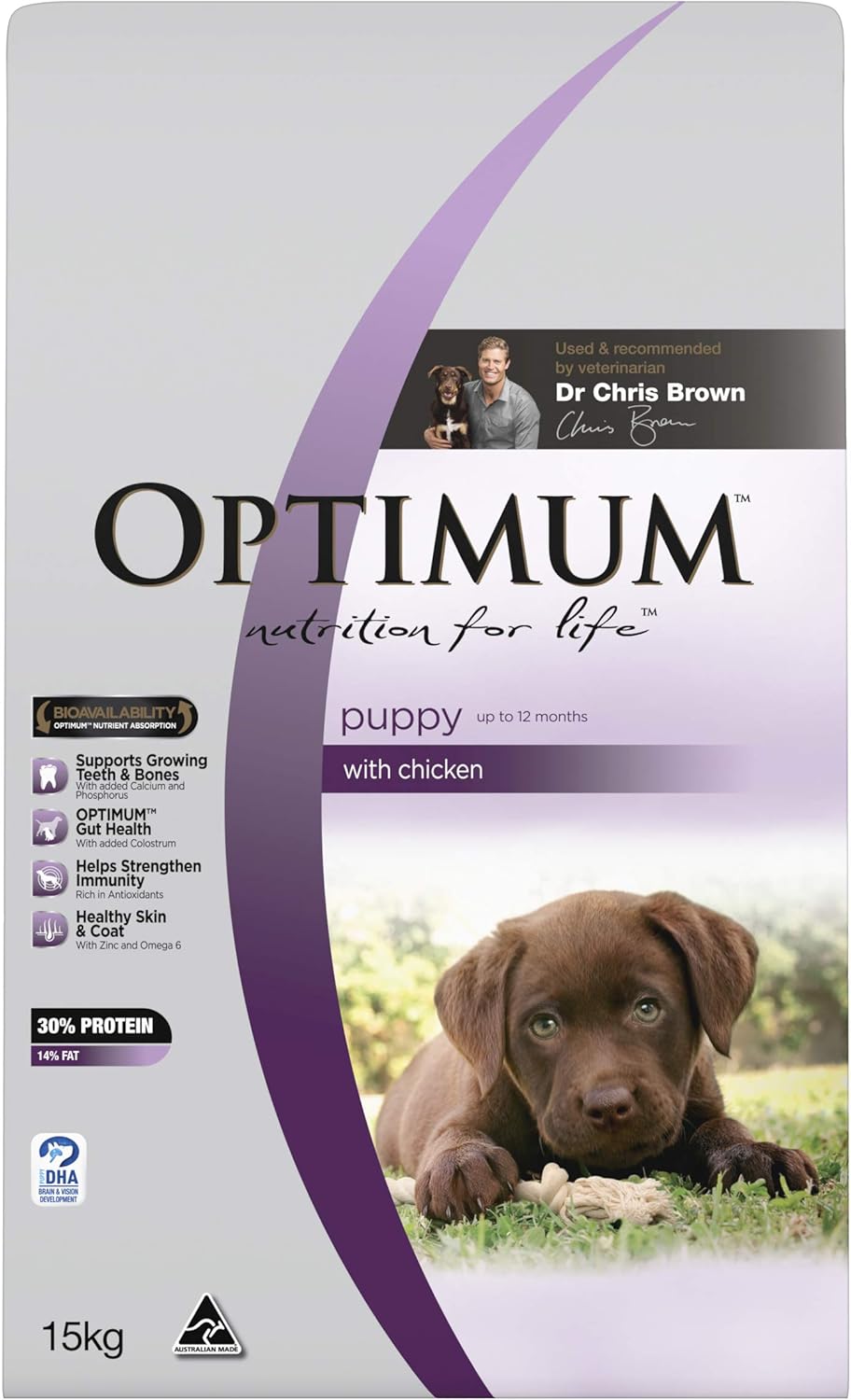 Optimum Puppy Chicken Dry Dog Food 15kg Bag : Amazon.com.au: Pet Supplies