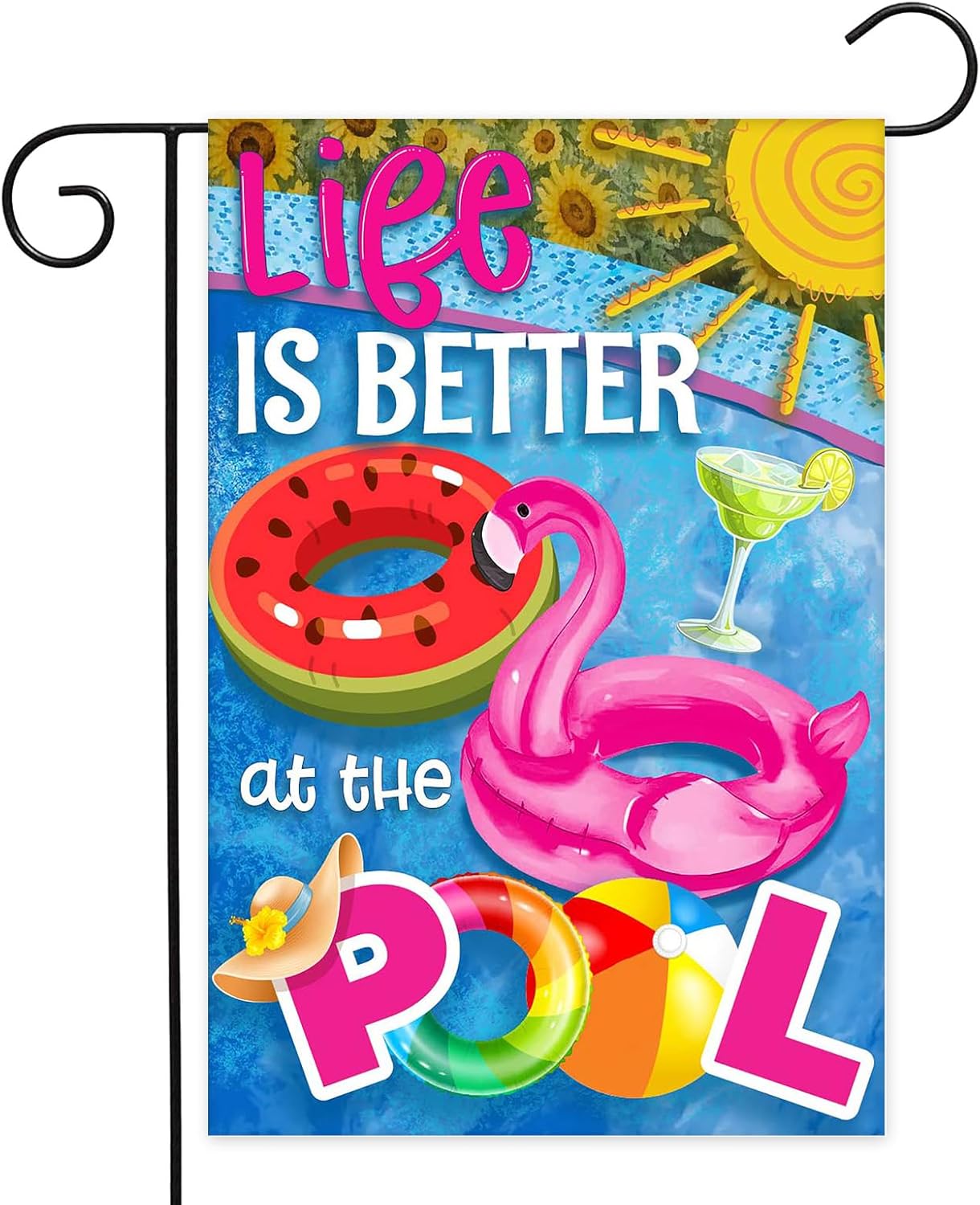 Amazon.com : Avezano Life is Better at the Pool Garden Flag Summer Pool ...