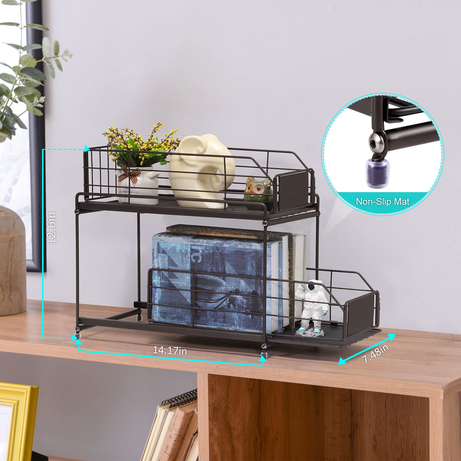 Snapklik.com : CADUKE Under Sink Rack Organizer