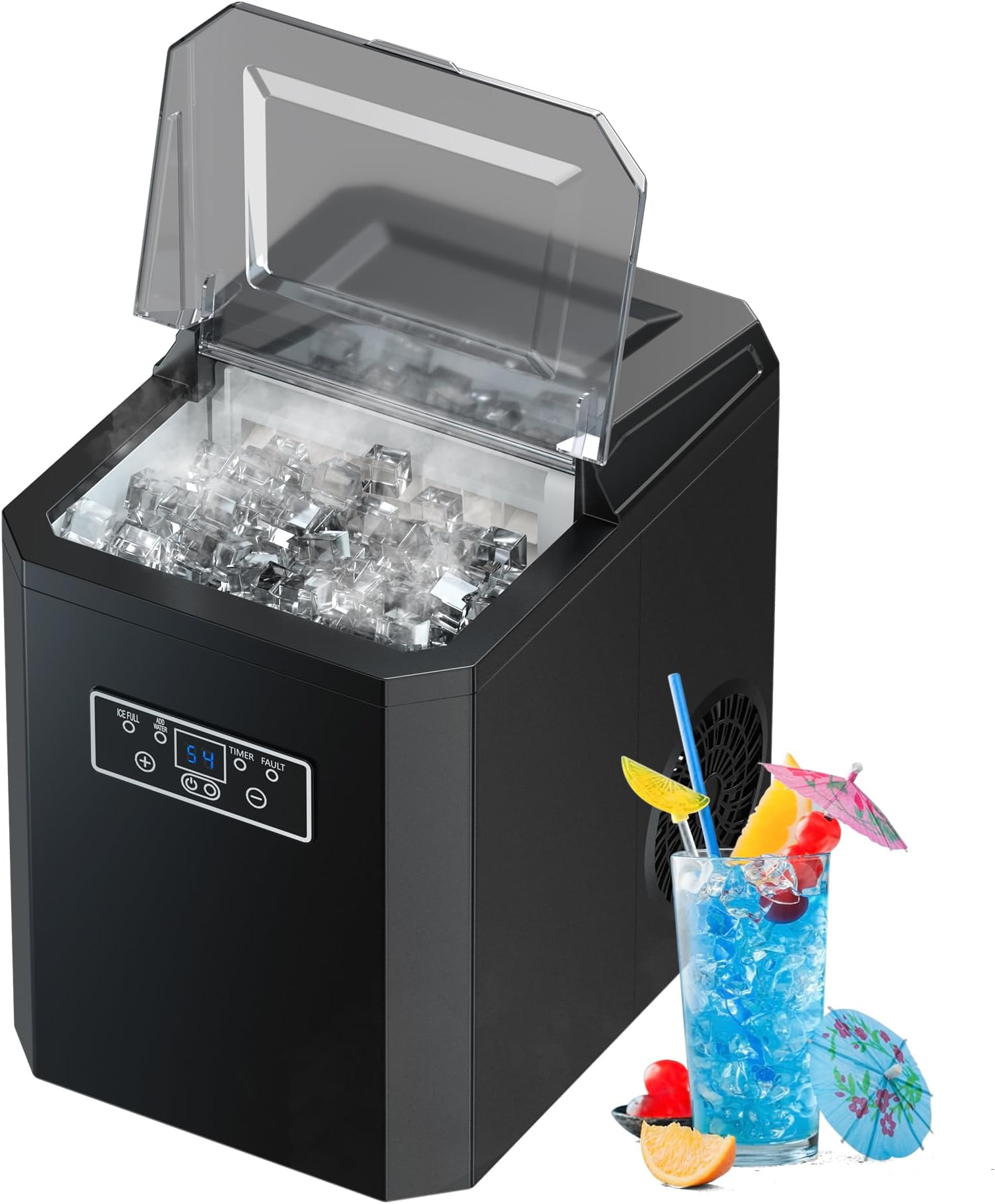 Amazon.com: rosmena 44LBS Ice Cube Maker, Small Ice Maker, Counter Top ...