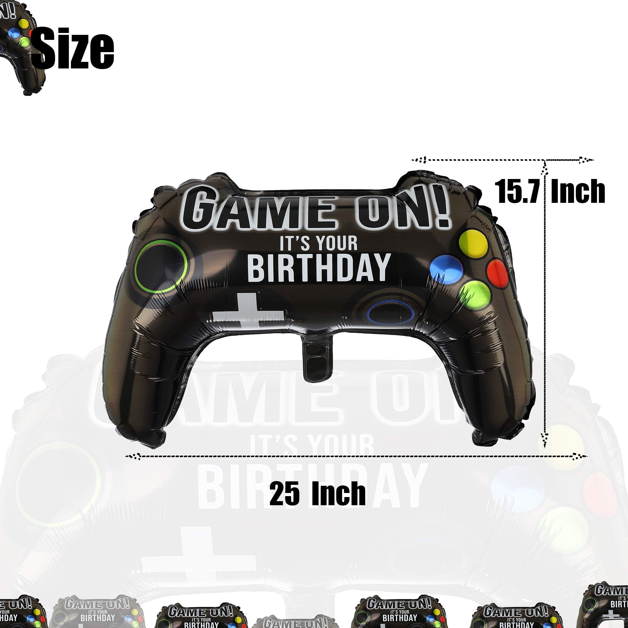 Snapklik.com : 2 Pcs Video Game Controller Mylar Balloon Theme Party ...