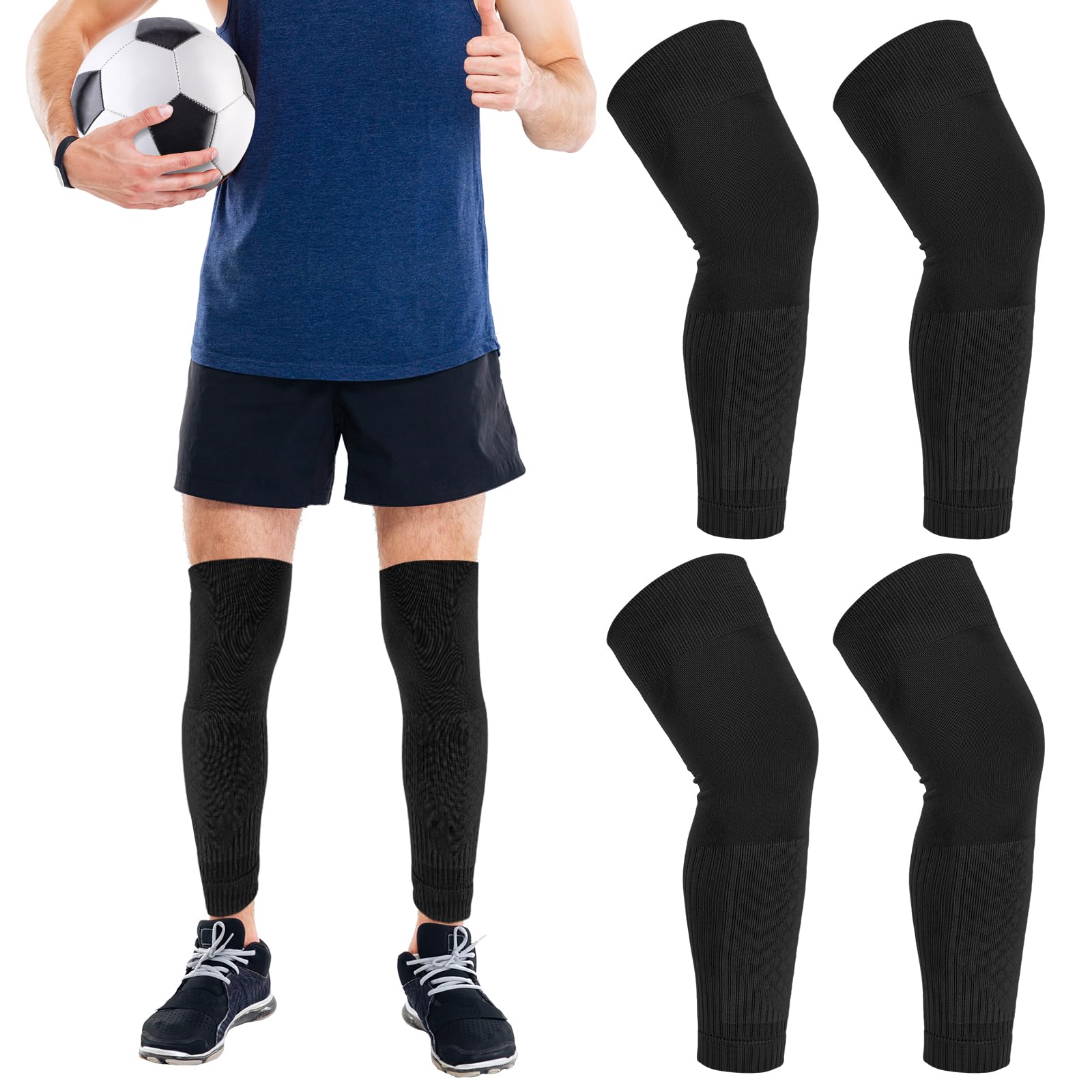 Amazon.com: Cotwinter 2 Pairs Calf Compression Leg Sleeves Full Length ...