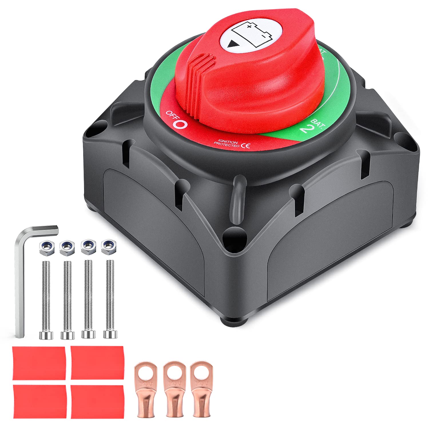 Amazon.com: Nilight Battery Switch 1-2-Both-Off 12V 24V 48V 600A High ...