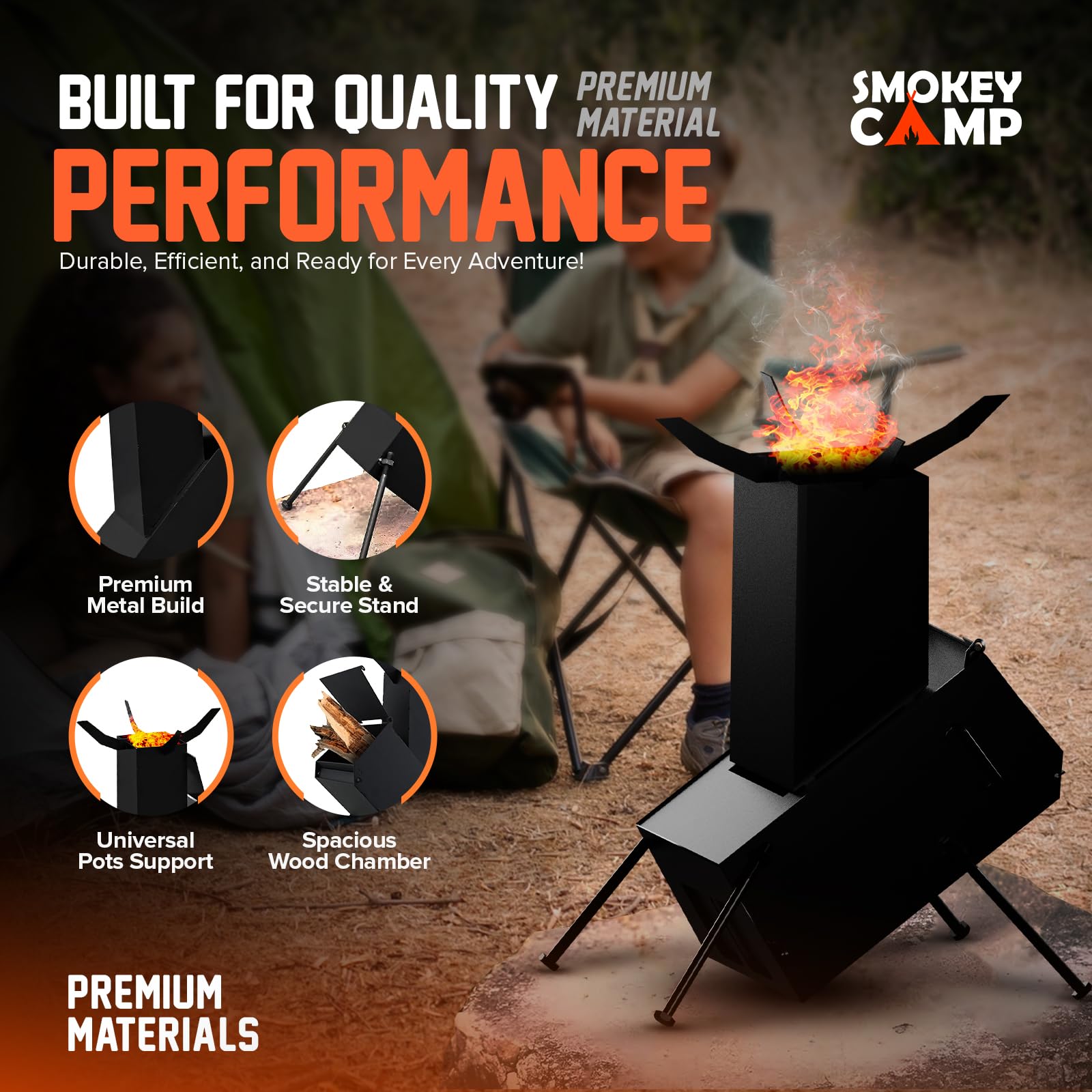 Heavy Duty Rocket Stove Wood Fired Rocket Stove (Rs01) Smokeless Stove