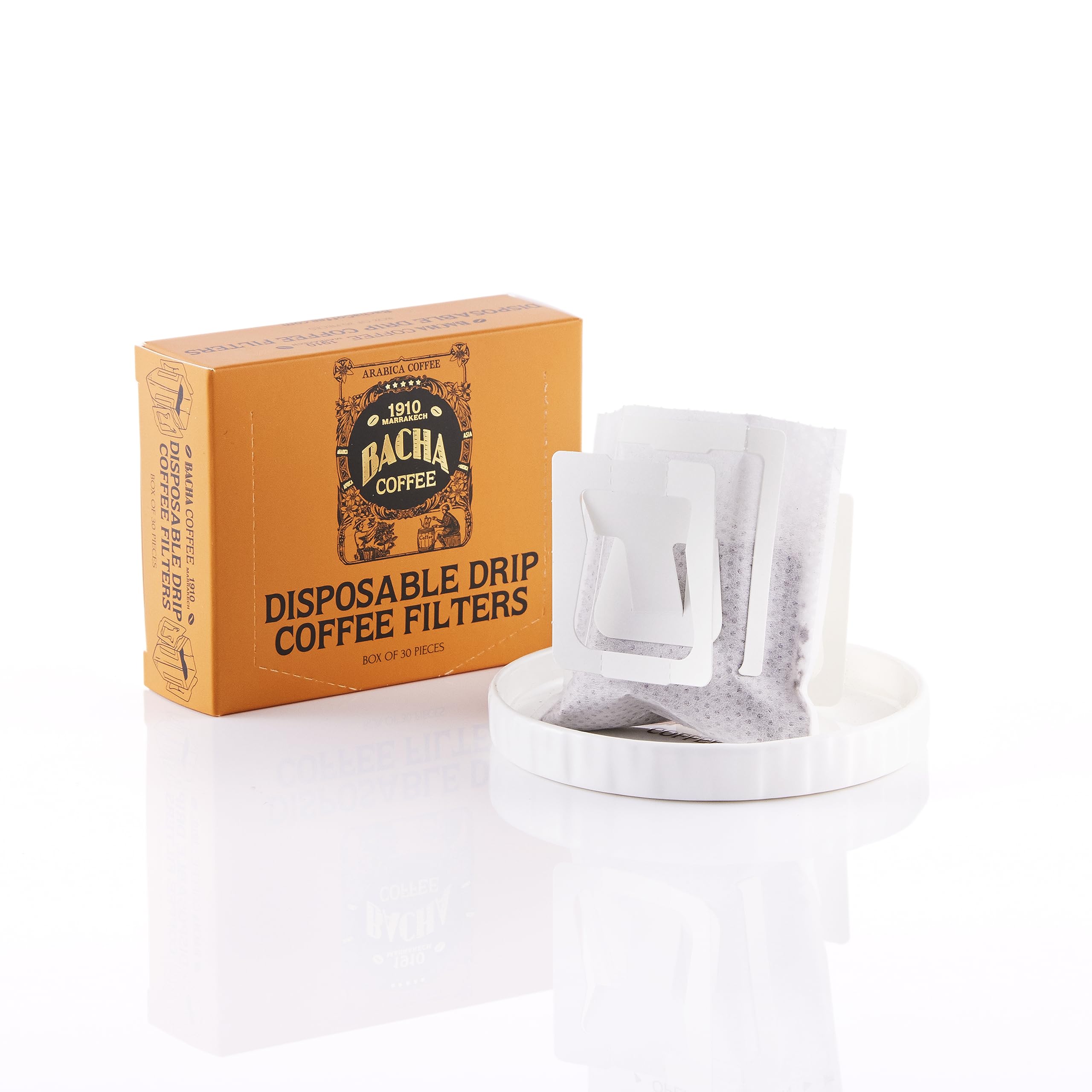 Amazon.com: Bacha Coffee | Disposable Drip Coffee Filters, 30 pcs, 10 ...