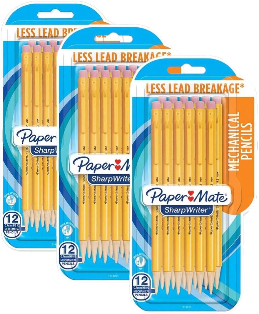 Amazon.com : Paper Mate SharpWriter Mechanical Pencils, 0.7mm, HB #2 ...