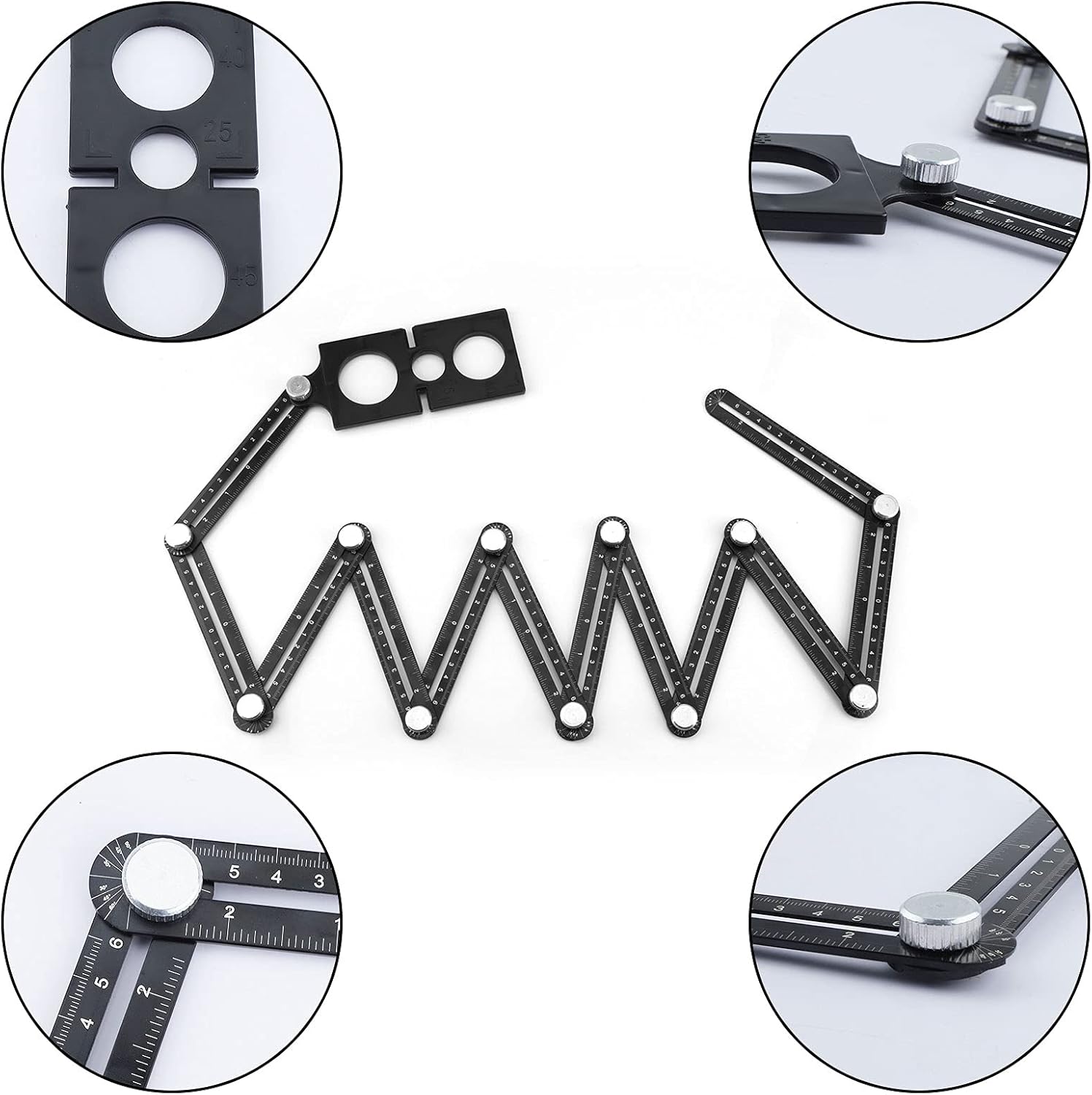 12 Side Multi Angle Measuring Ruler,228cm Aluminum DIY Angle ...