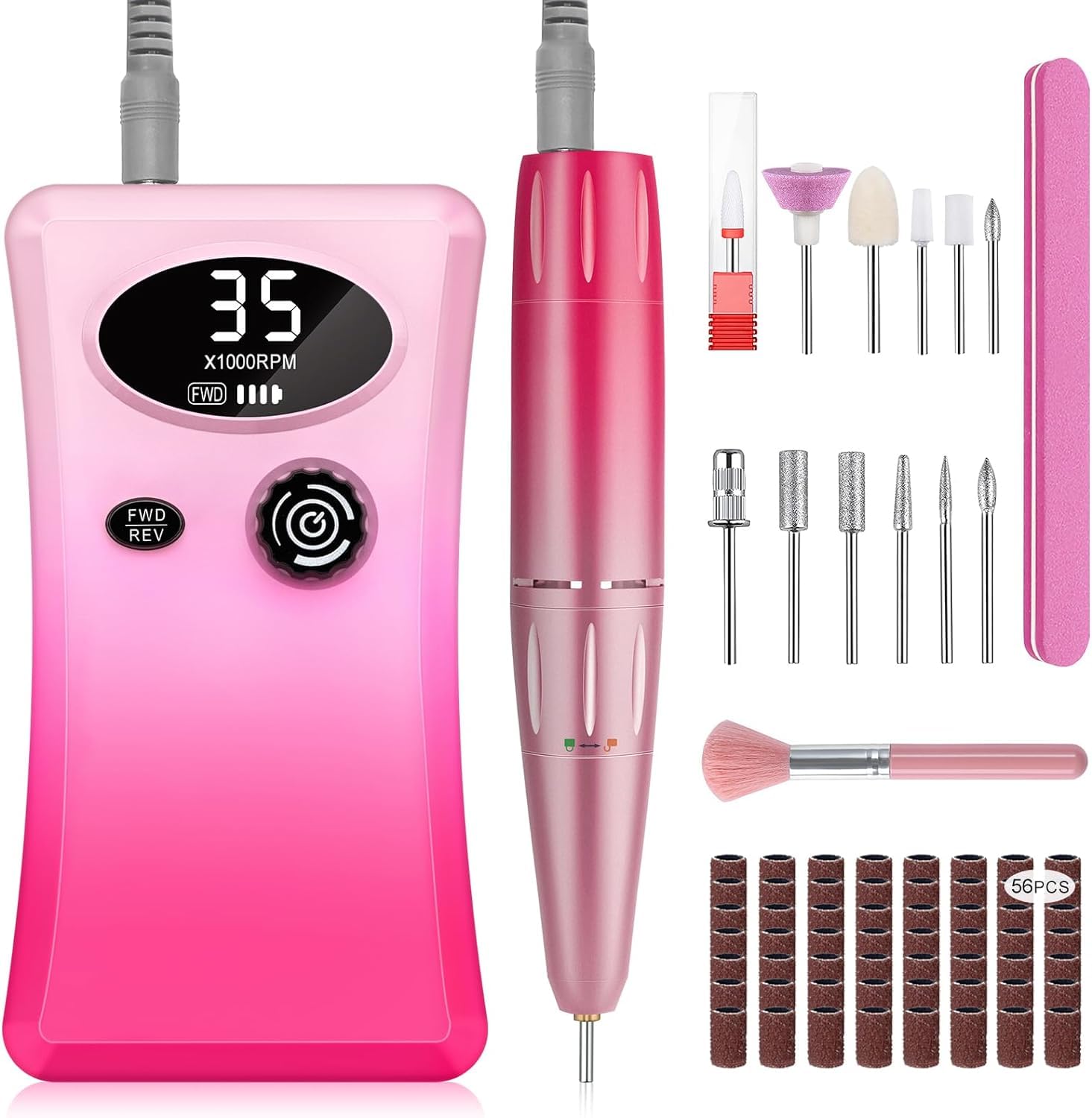 Amazon.com: Electric Nail Drill, Urbuti 35000RPM Professional Nail ...