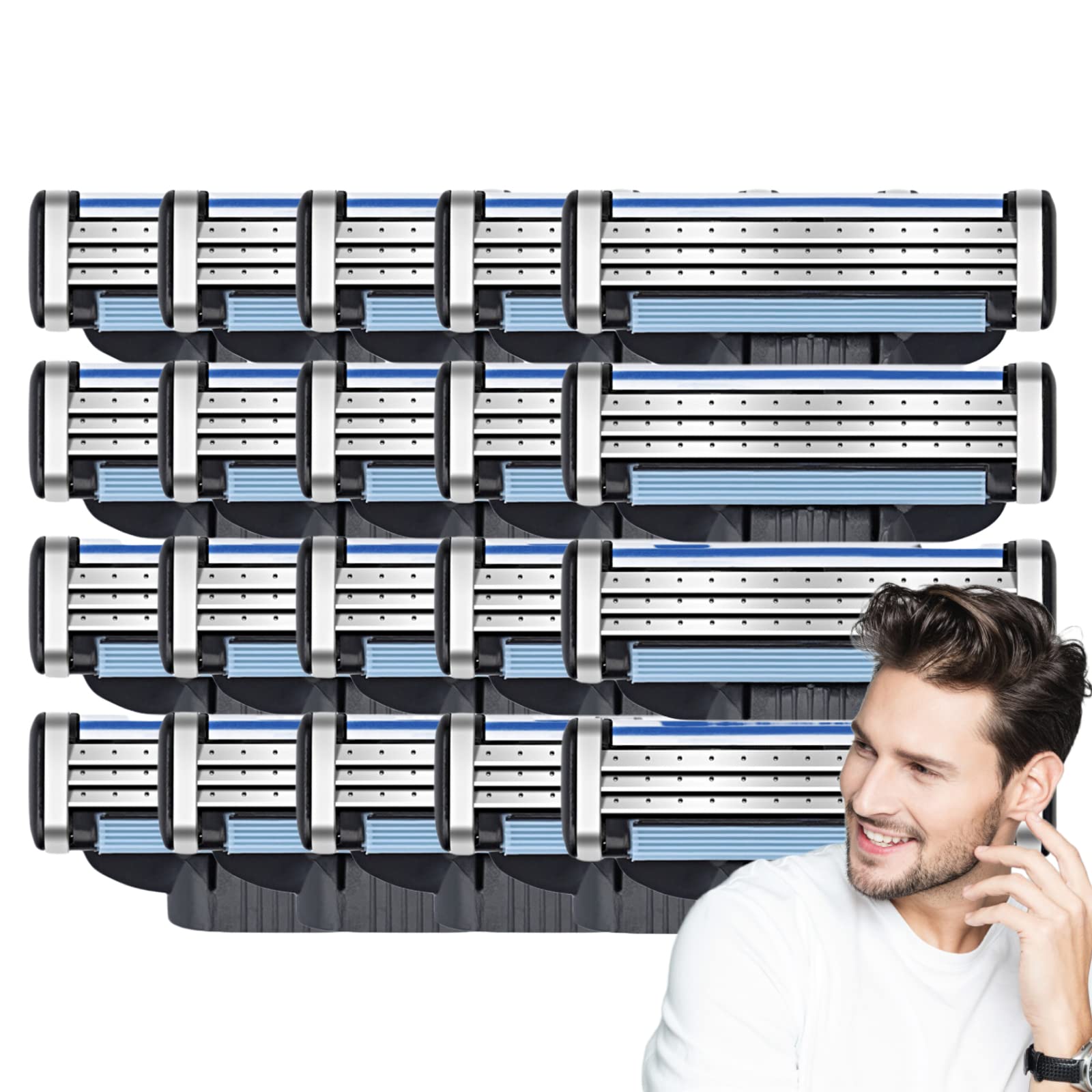 Amazon.com: Mens Razor Blade Refills, 16 Count Manual Razor Blades ...
