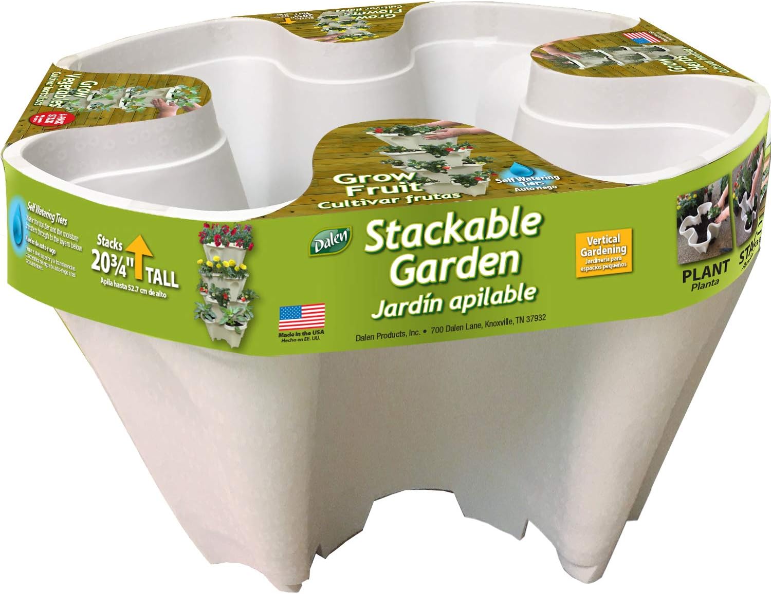 Amazon.com : Dalen Stackable Garden Planter, 4 Pack Stone : Patio, Lawn ...