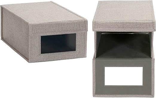 Amazon.com: Small Drop Front Shoe Box 2 Pack, Shoe Organizer with Clear ...