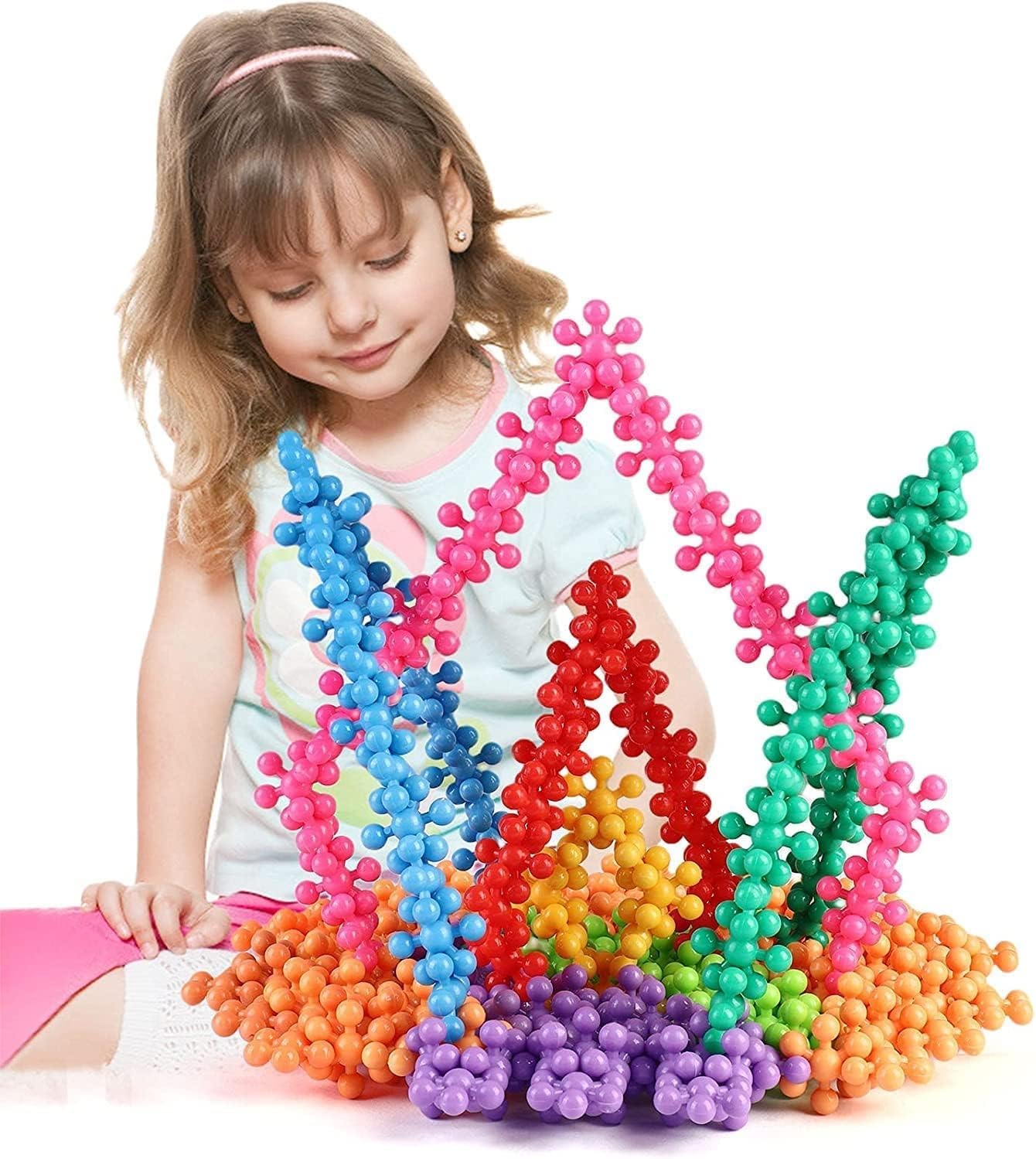 HADKART 100-Piece Colorful StarBlock Interlocking Building Blocks ...