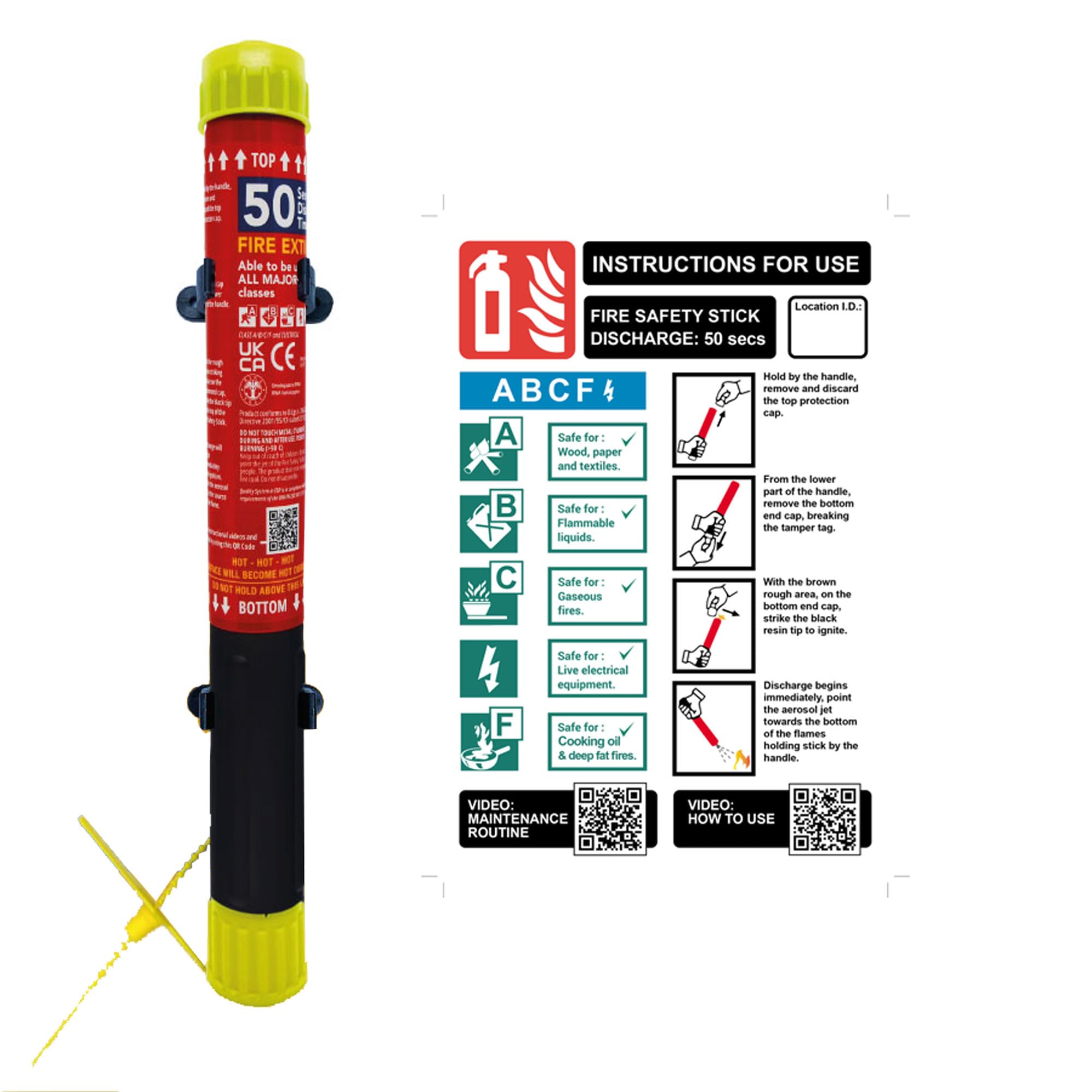 Fire Safety Stick - Holiday Rental Property Edition - Fire Extinguisher ...