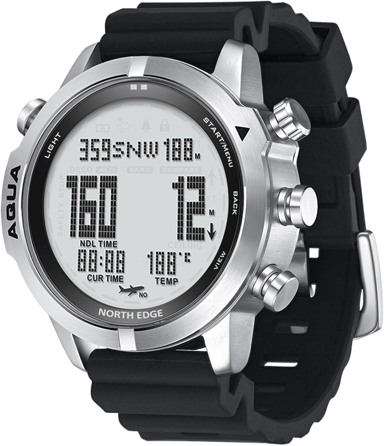 Lixada Digital Dive Watch for Men Dive Computer Watch Scuba Diving ...