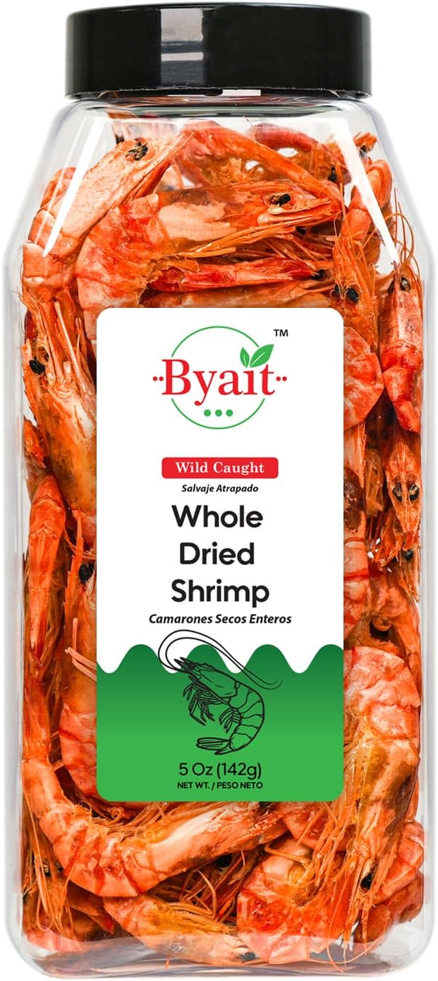 Amazon.com: Byait Whole Dried Shrimp 5 Oz, Approx. 95 Pieces, Jumbo ...