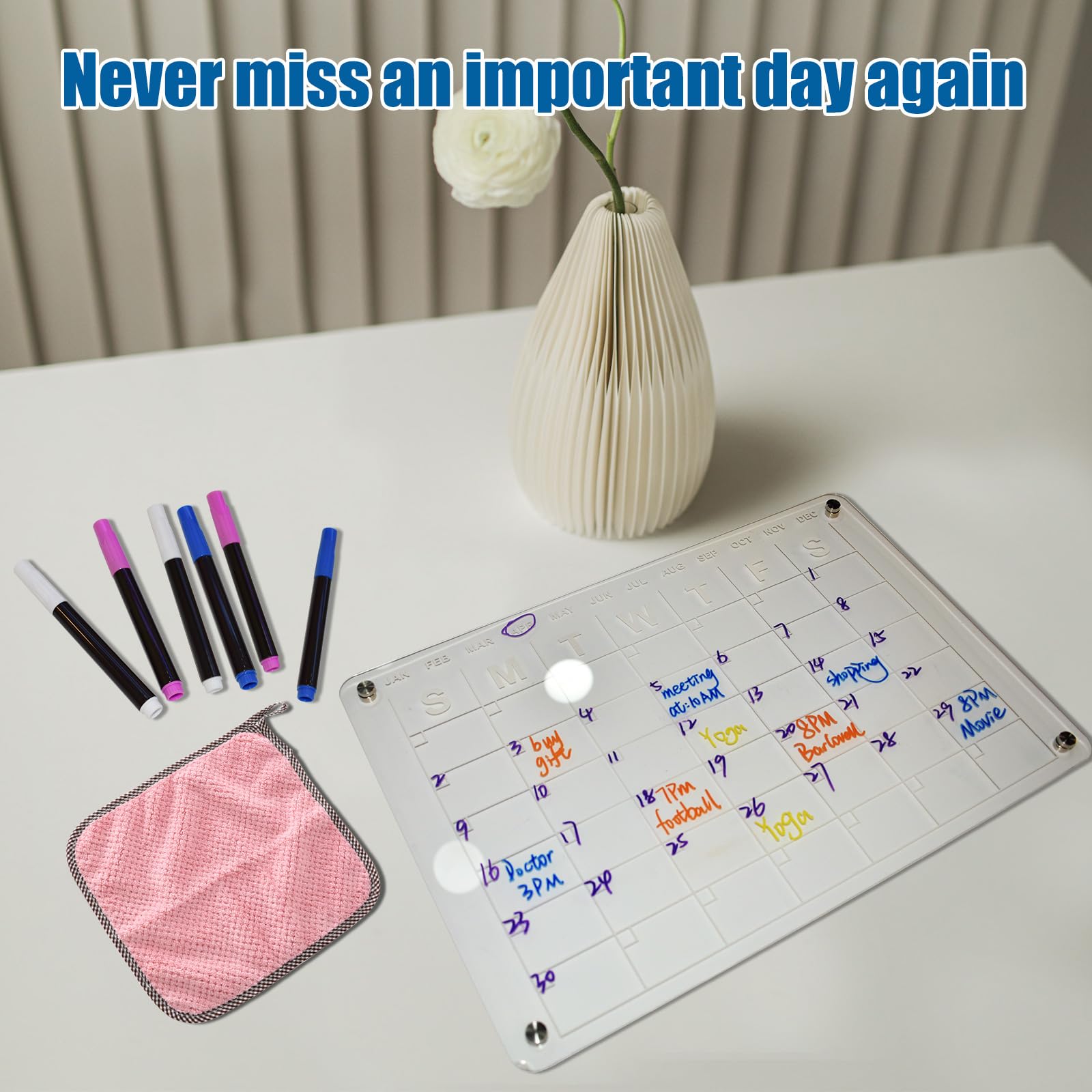 Snapklik.com : Magnetic Planning Board For Fridge, Acrylic Dry Erase ...