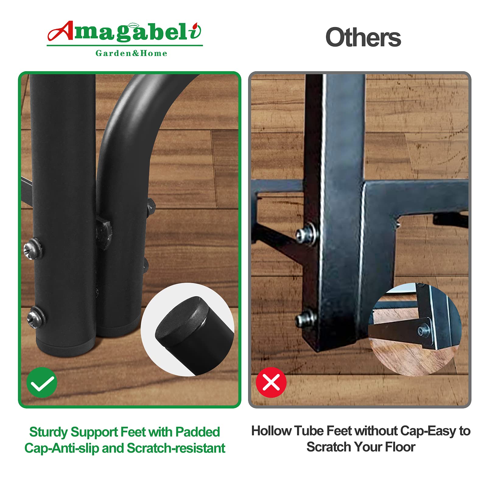 Buy Amagabeli 4ft Firewood Rack Outdoor Indoor Heavy Duty Wood Rack for ...