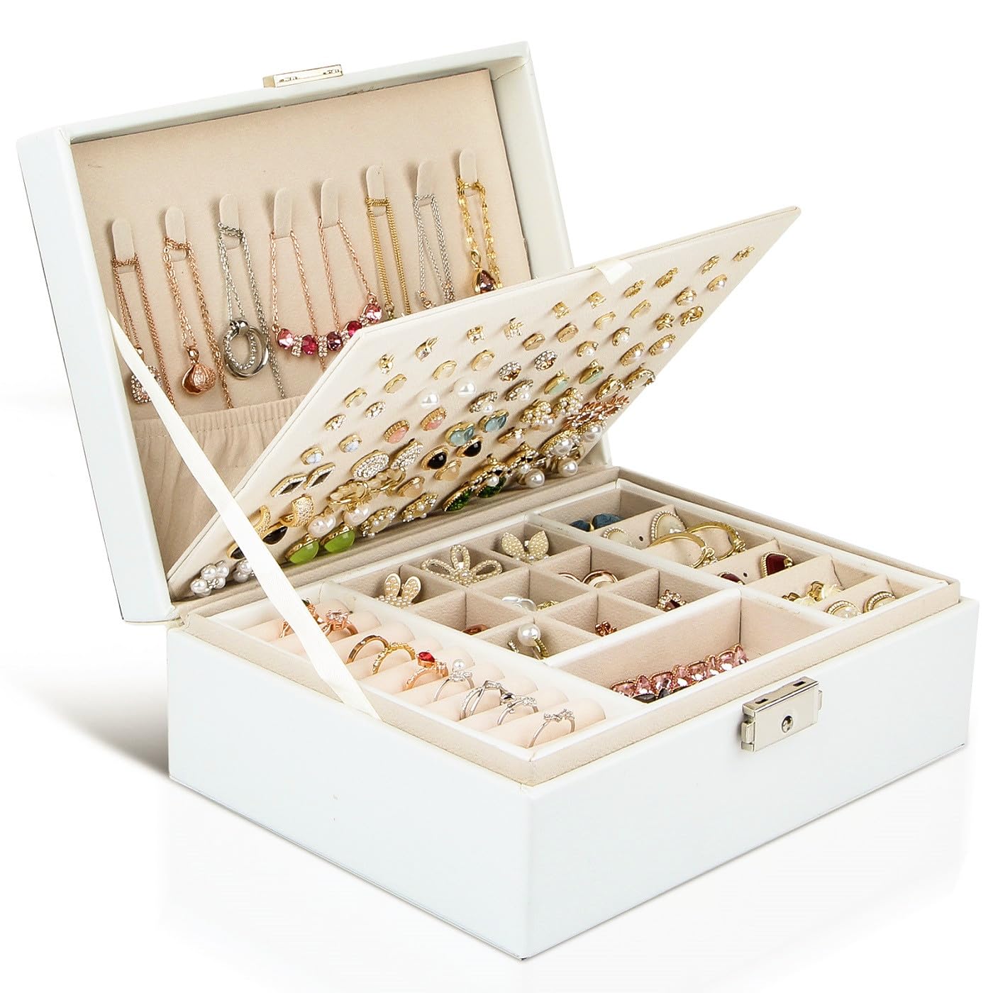 YONZONE Jewellery Boxes Organiser for Women Girls, Large Jewellery Box ...