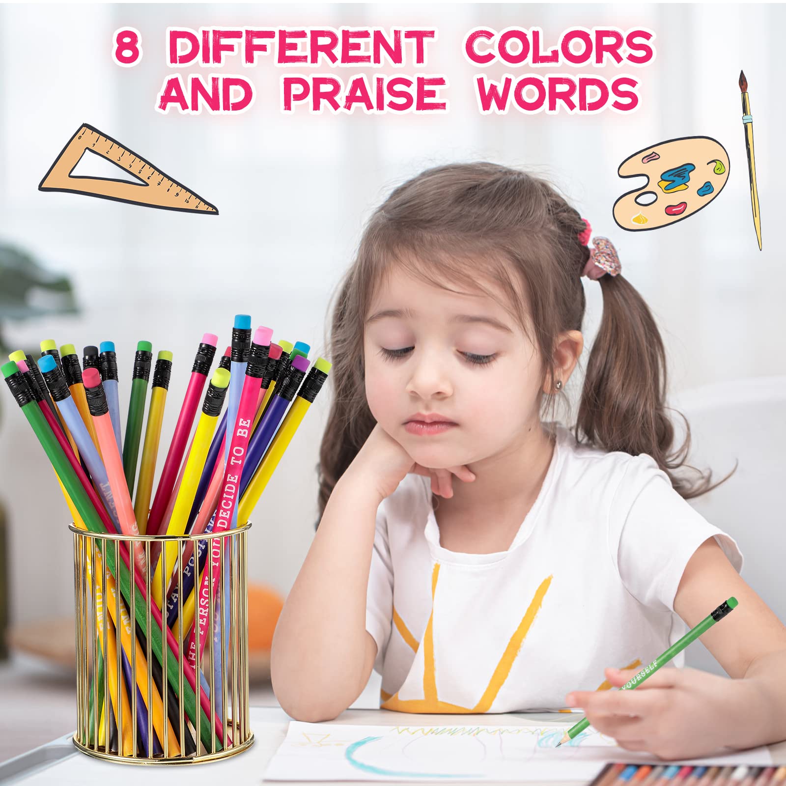 Snapklik.com : Epakh 100 Pcs Inspirational Pencils Color Changing ...