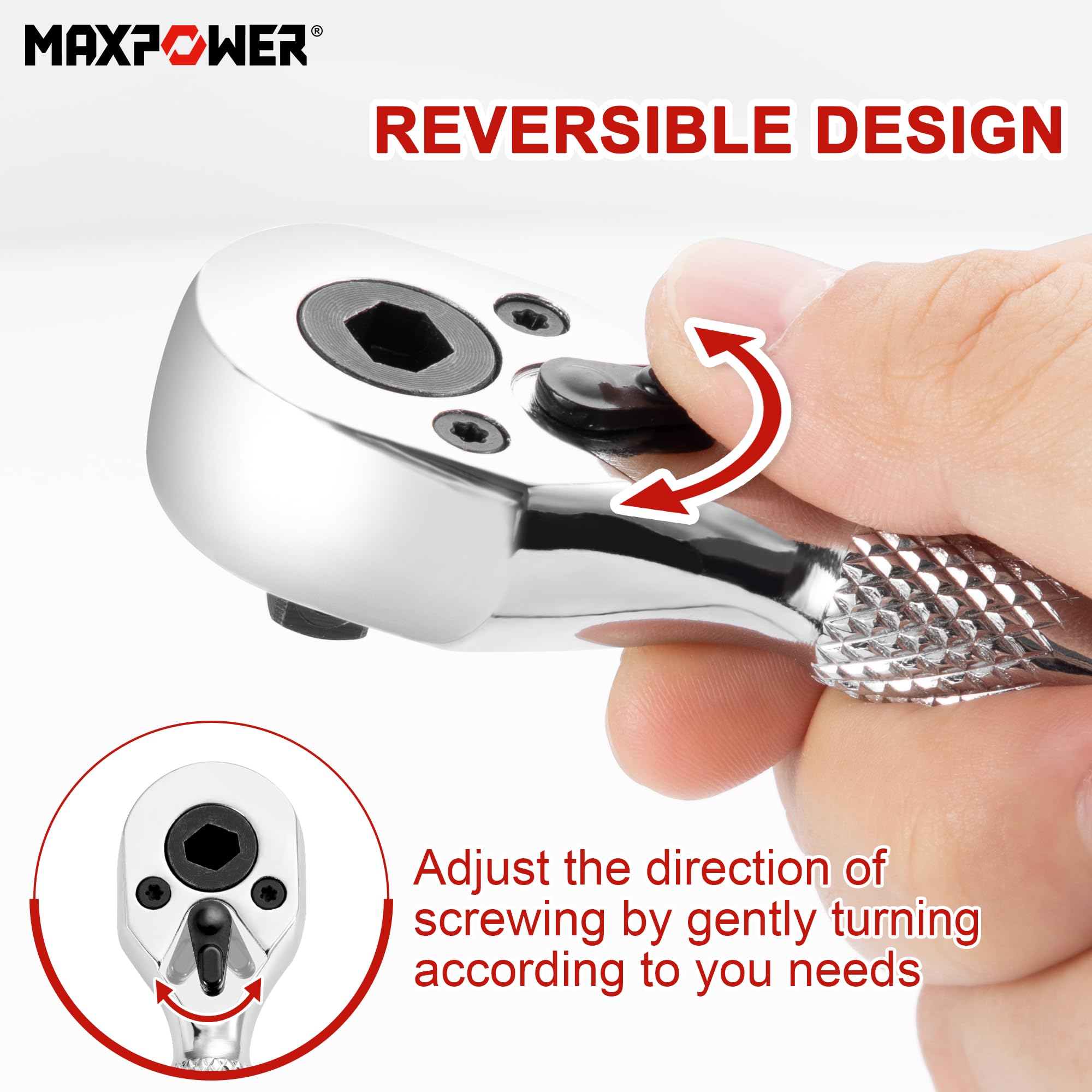 Snapklik.com : Stubby Ratchet, 1/4-Inch Drive Ratchet Wrench, Socket ...