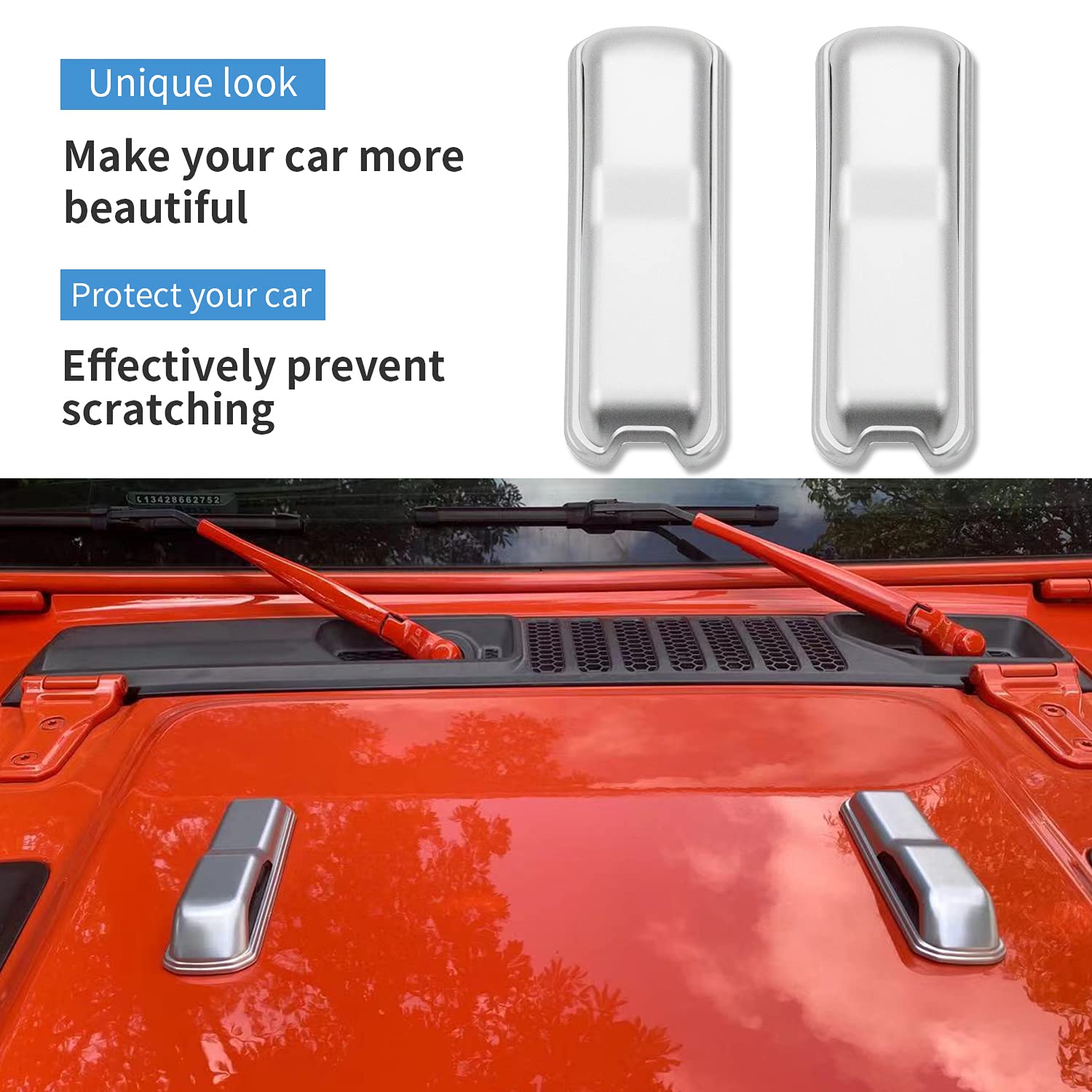Jeep Wrangler Door Hinge Covers 2-Pack Orange Hood Hinge Covers For ...