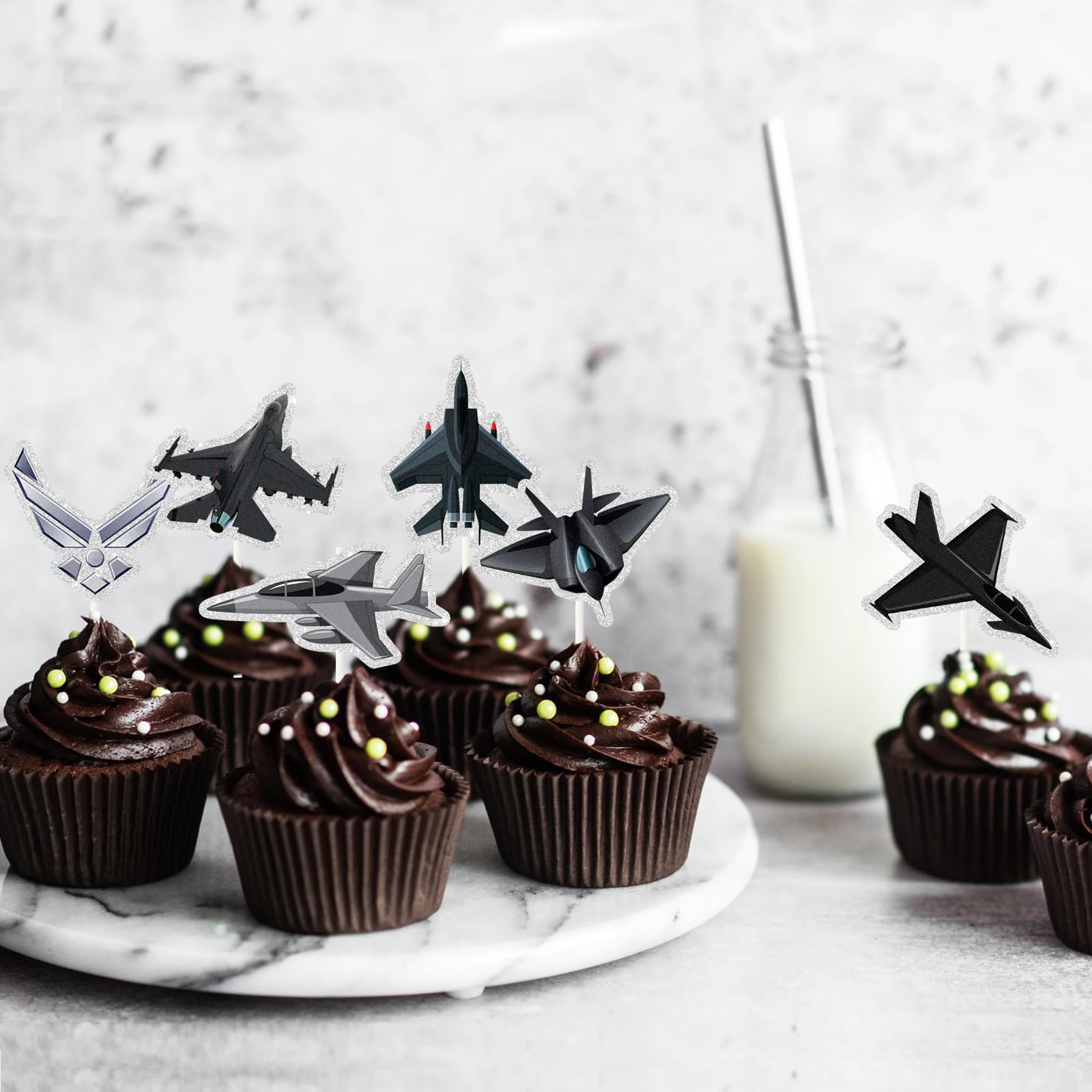 Military Baby Shower Cupcakes Kara's Party Ideas Vintage Airplane Baby