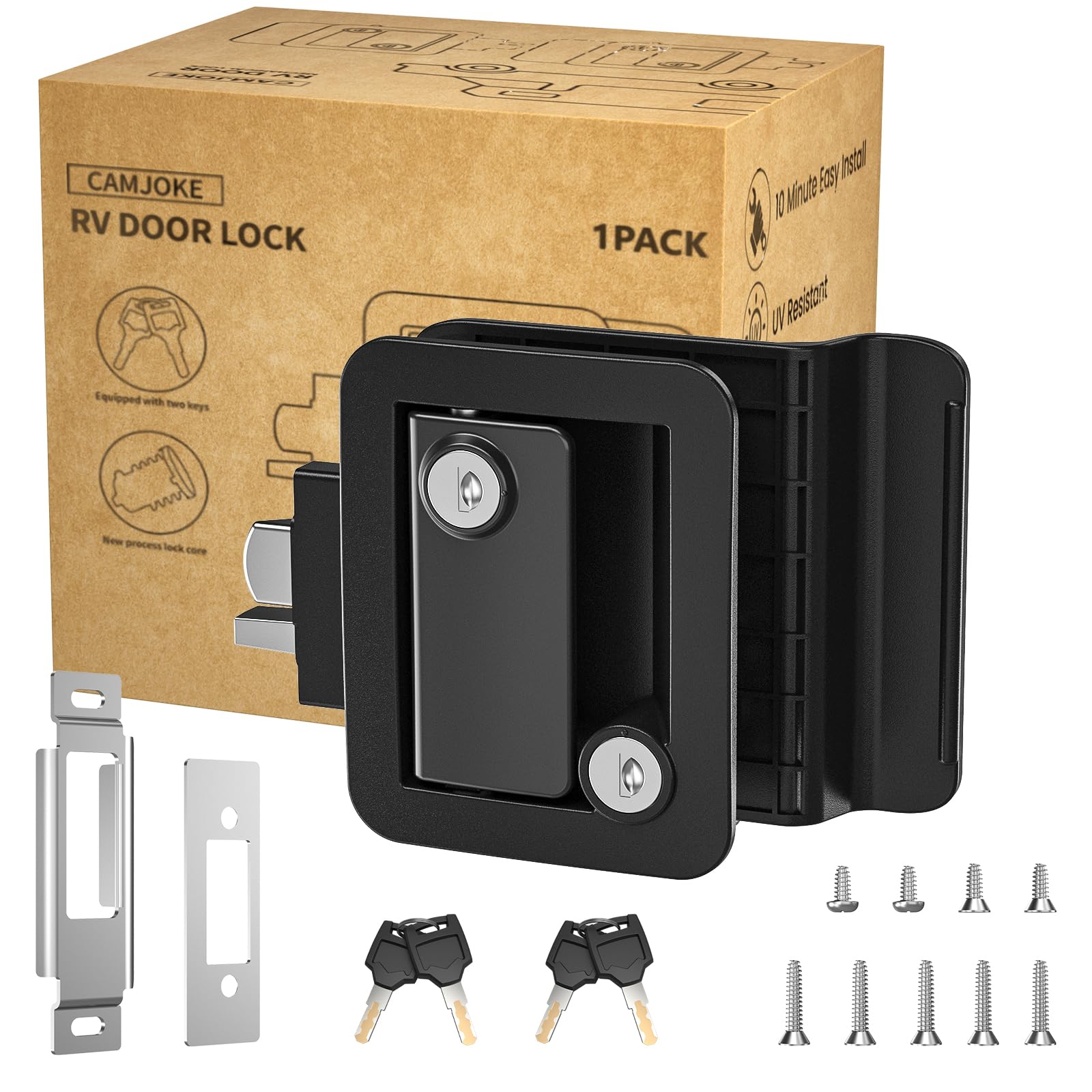 Amazon.com: RV Door Lock for Travel Trailers with Paddle Deadbolt ...