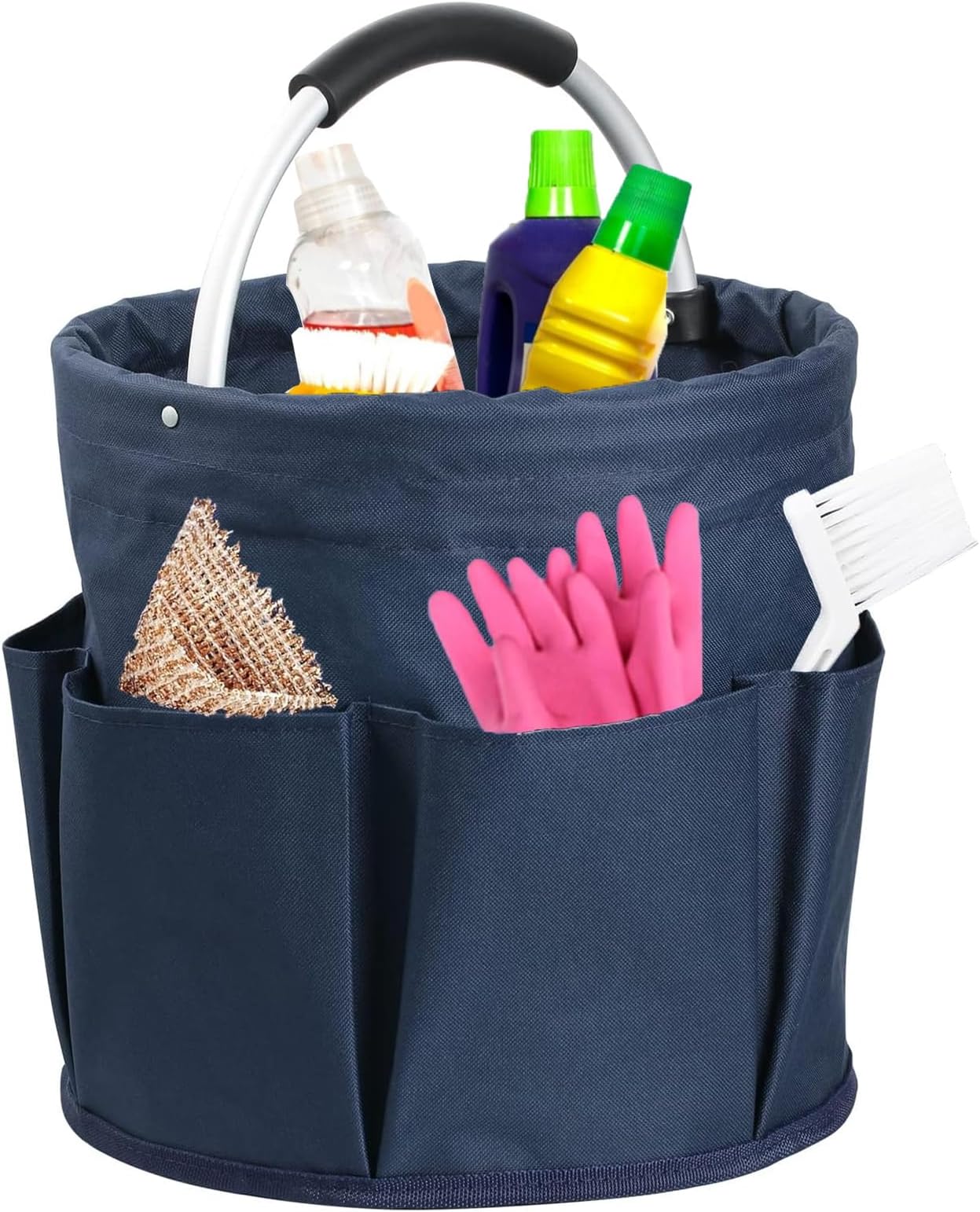 Maximex Storage Box for Cleaning Utensils, Polyester, Blue, 26.5 x 28 x ...