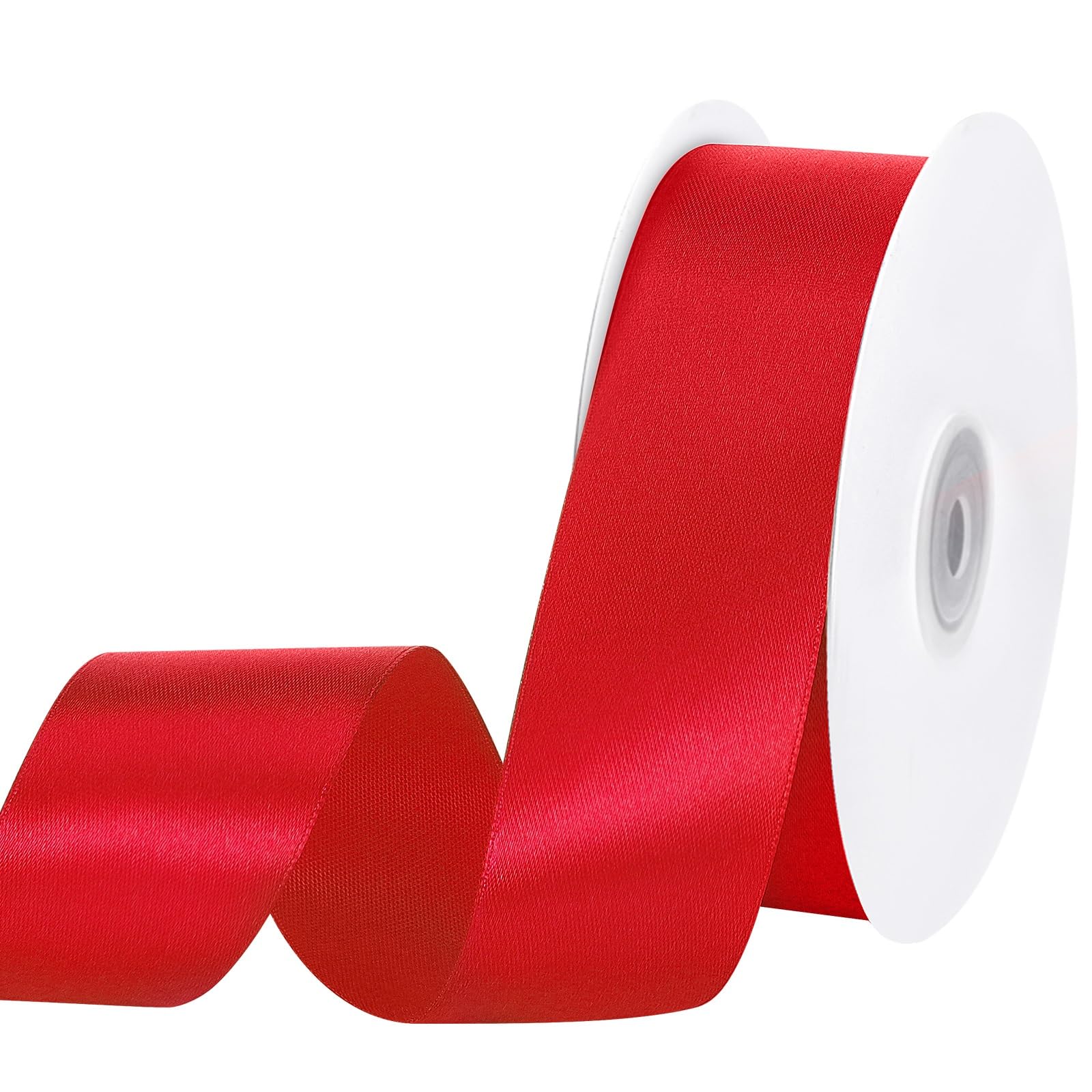Snapklik.com : Red Ribbon 1-1/2 Inch Double Faced Red Satin Ribbon ...