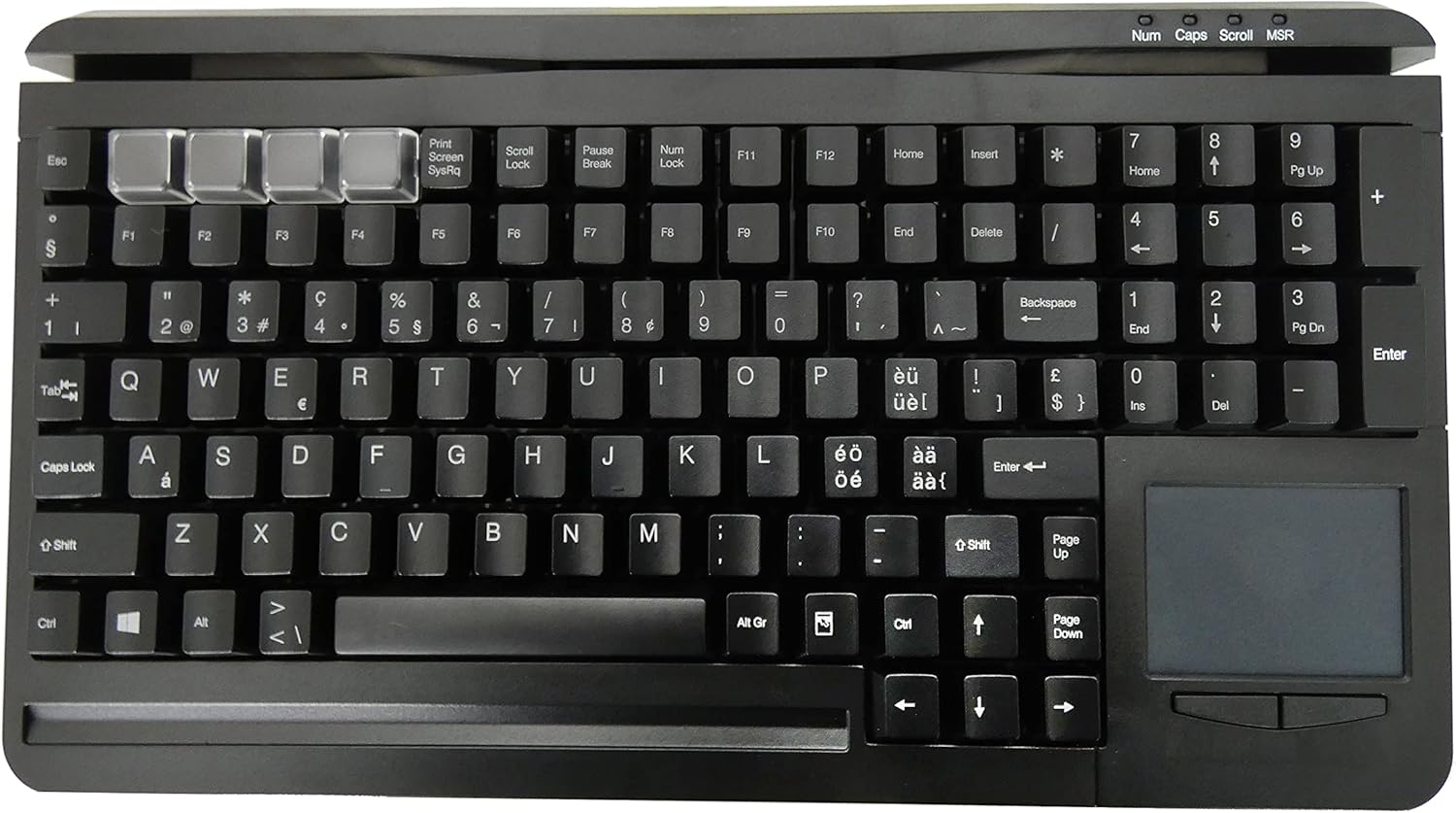 Accuratus S109C SWISS - USB Compact QWERTY & Programmable POS 109 Key ...