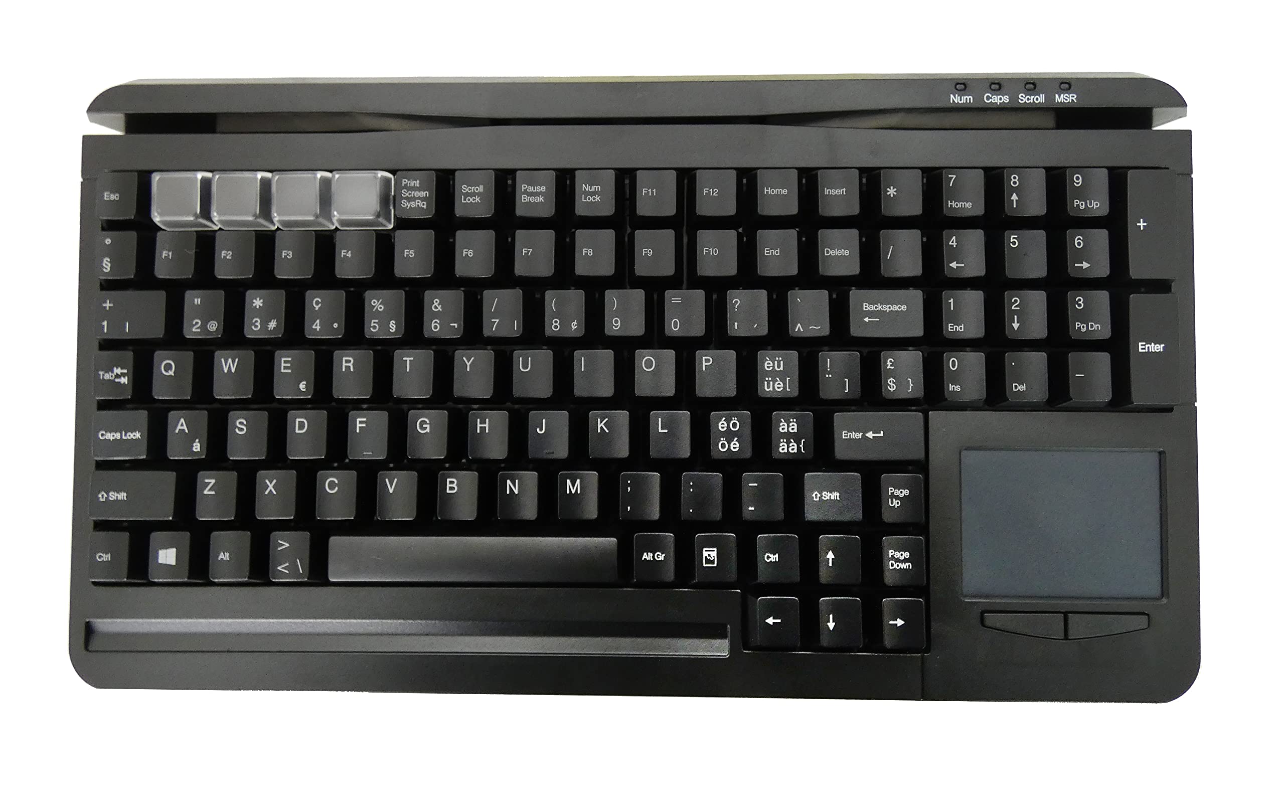 Accuratus S109C SWISS - USB Compact QWERTY & Programmable POS 109 Key ...
