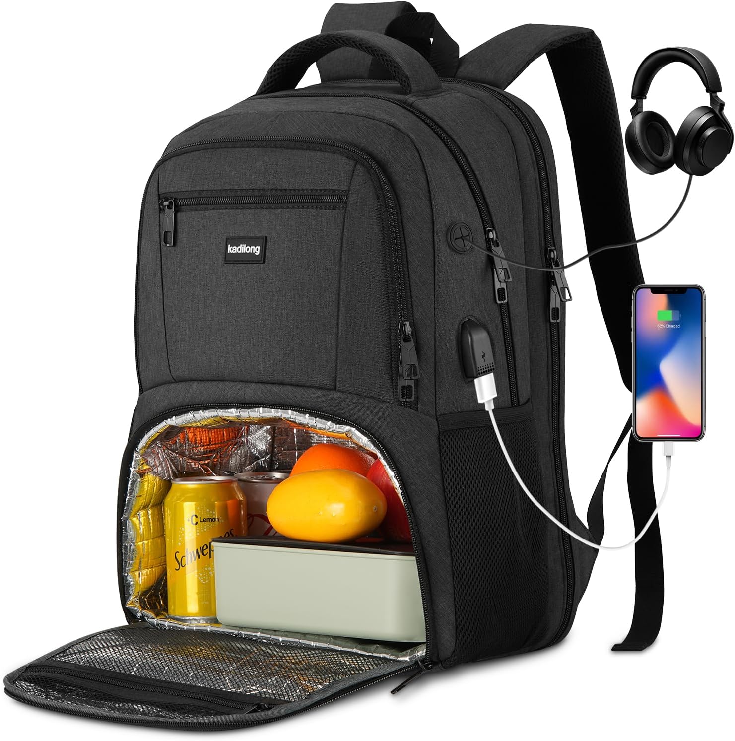 Amazon.com: 17.3 Inch Laptop Backpack Insulated Backpacks with Cooler ...