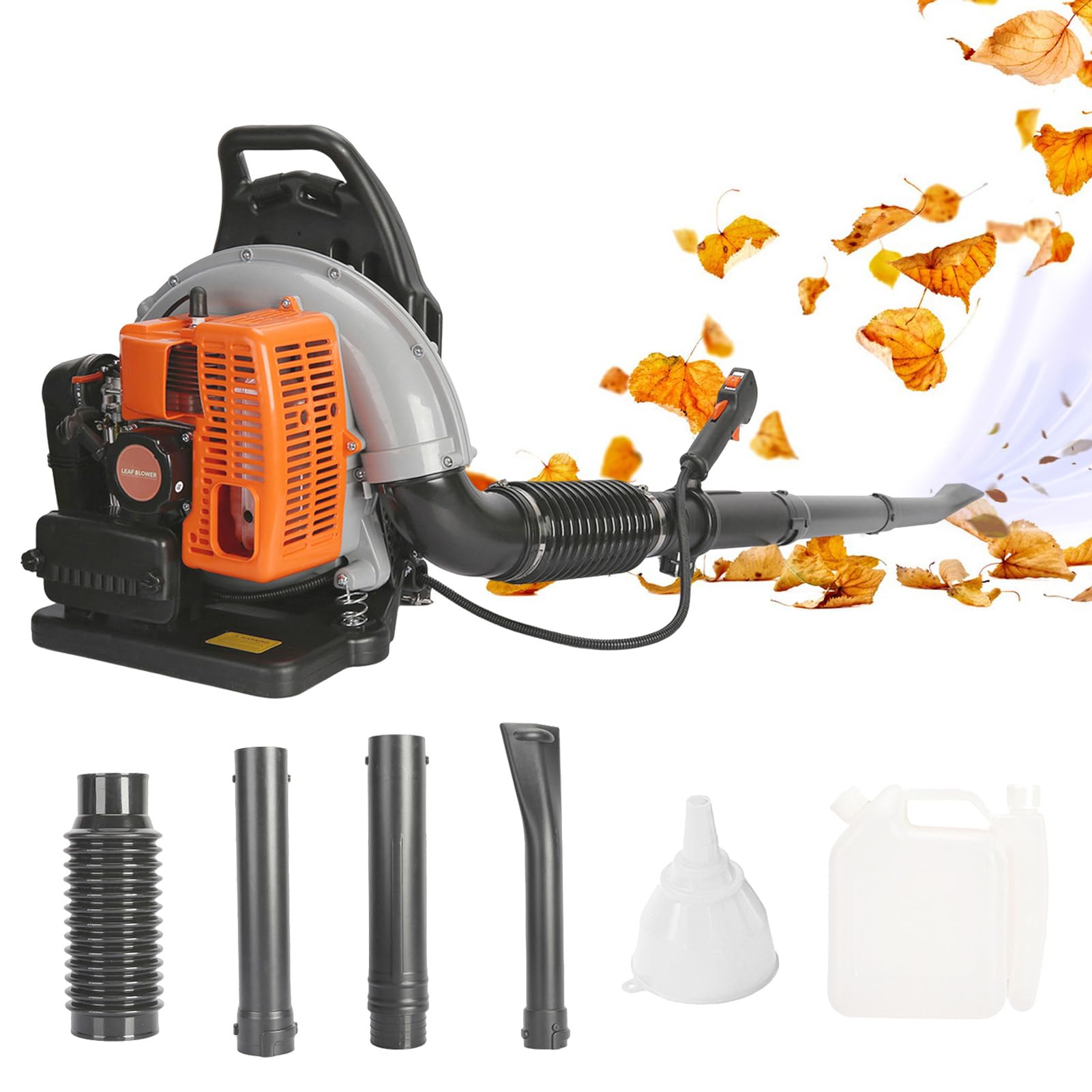 Amazon.com: Gas Leaf Blower, 63CC 665CFM 2-Stroke Backpack Leaf Blower ...