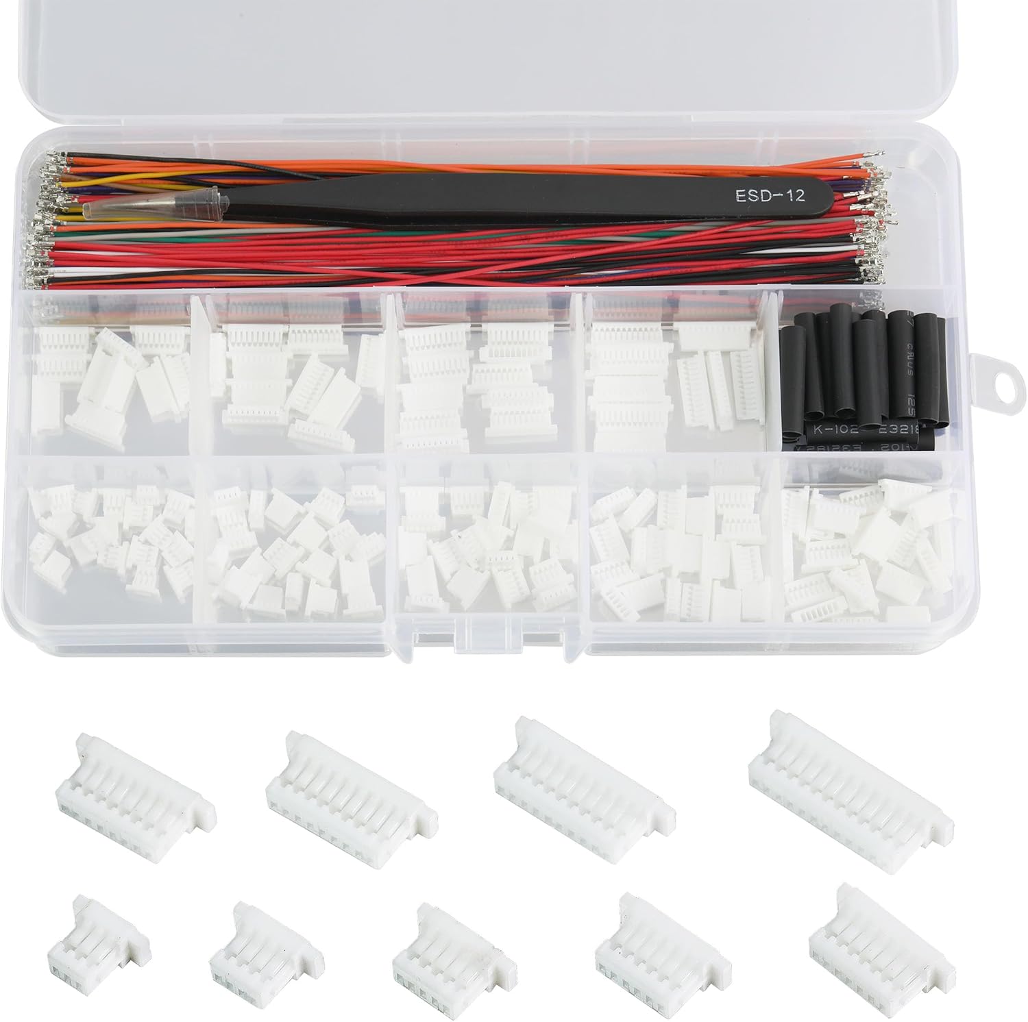 Amazon.com: Cermant JST SH1.0mm Connector and Pre-Crimped Silicone Cables Kit, 140 Connectors ...