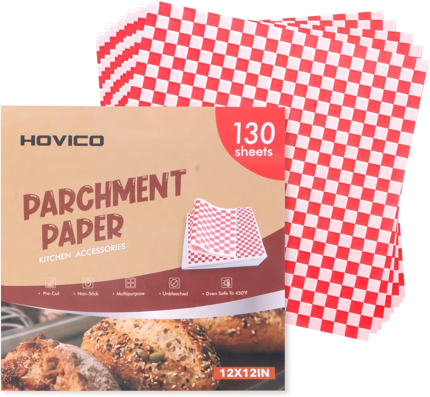 Amazon.com: Variety Pack Check Sandwich Paper Wrap 12 x 12 inch Deli ...