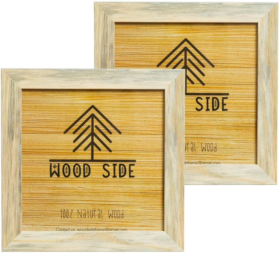 Amazon.com: Rustic Wooden Square Picture Frames 8x8 - Set of 2 ...