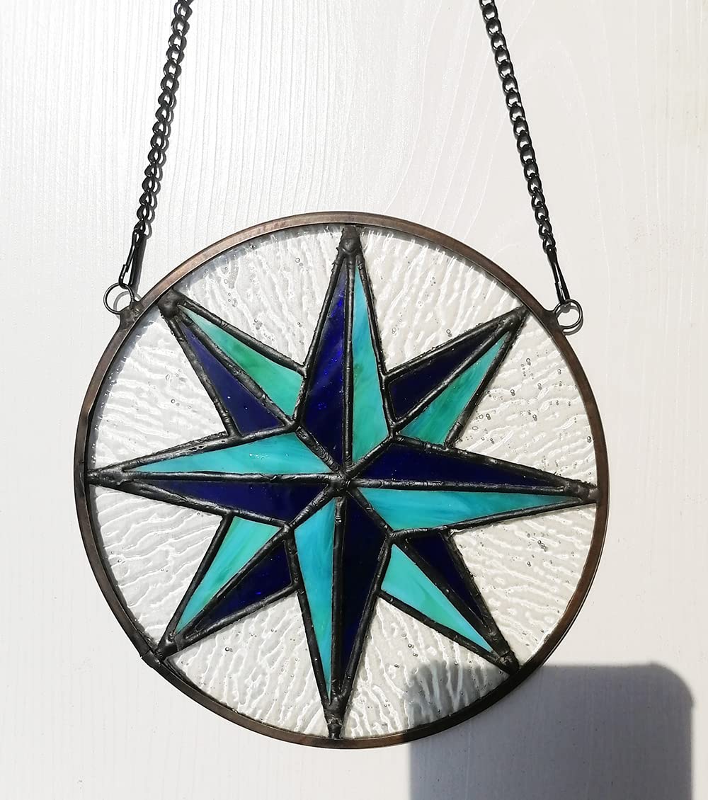 Amazon.com: HUIMEIJU Stained Glass Window Ornament, Tiffany Glass ...