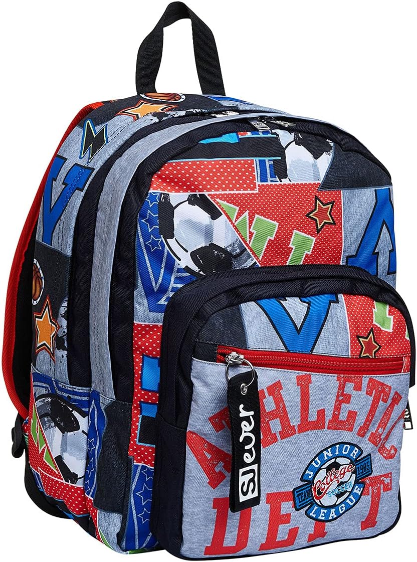 Double Compartment Backpack Sj Gang, Sj Ever, Red, School and Leisure ...