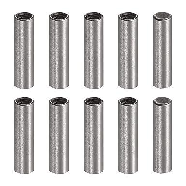 uxcell M3 Internal Thread Dowel Pin 10pcs 4x16mm Chamfering Flat Carbon ...