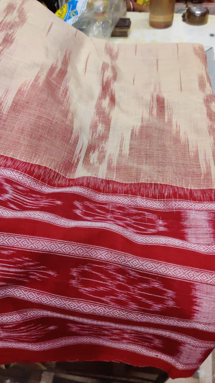 FLOWRINA Odisha Sambalpuri Handloom Ikat Women's Cotton Saree, Odisha ...