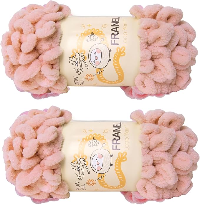 Amazon.com: Franel Loop Yarn 100% Polyester Chenille Puffy Yarn, Craft ...