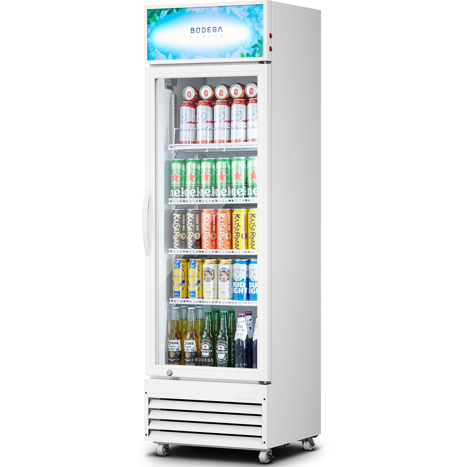 BODEGACOOLER Commercial Merchandiser Refrigerator glass door,9 Cu.Ft ...