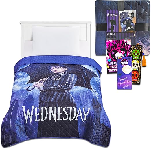 Amazon.com: Wednesday Bedspread Twin Set for Kids - Bundle with ...