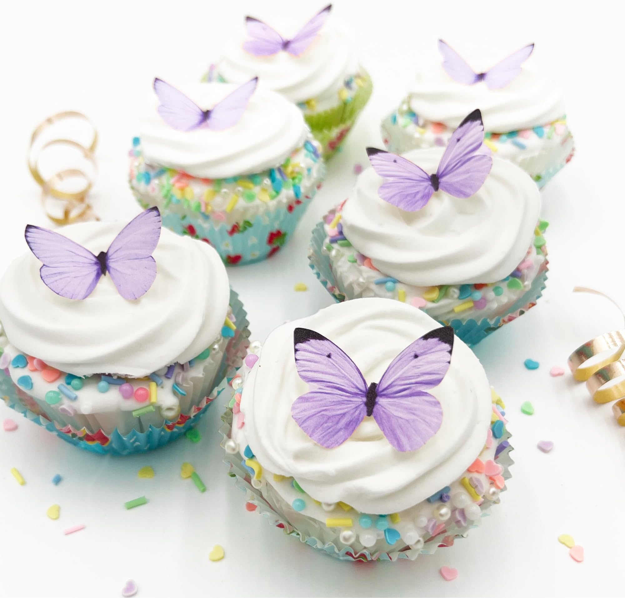 Amazon.com: Sugar Robot Edible Butterflies for Cake Decorating - Small ...