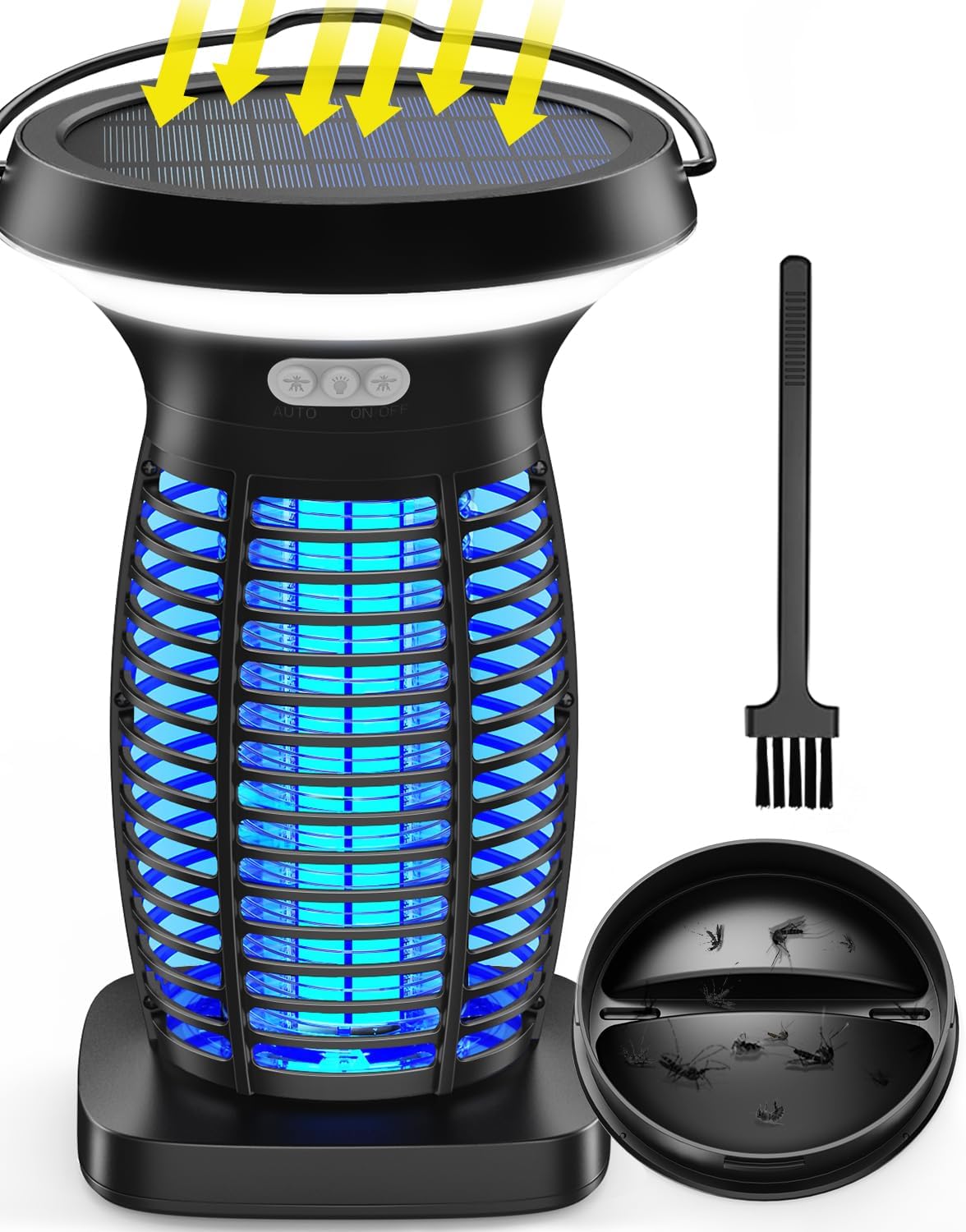 Amazon.com : Solar Bug Zapper Outdoor, Mosquito Zapper Indoor Outdoor ...