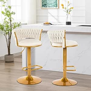 Amazon.com: Gustonhon Bar Stools Set of 2,Height Adjustable Counter ...